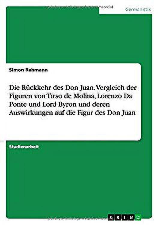 Die Rückkehr des Don Juan. Vergleich der Figuren von Tirso de Molina ...