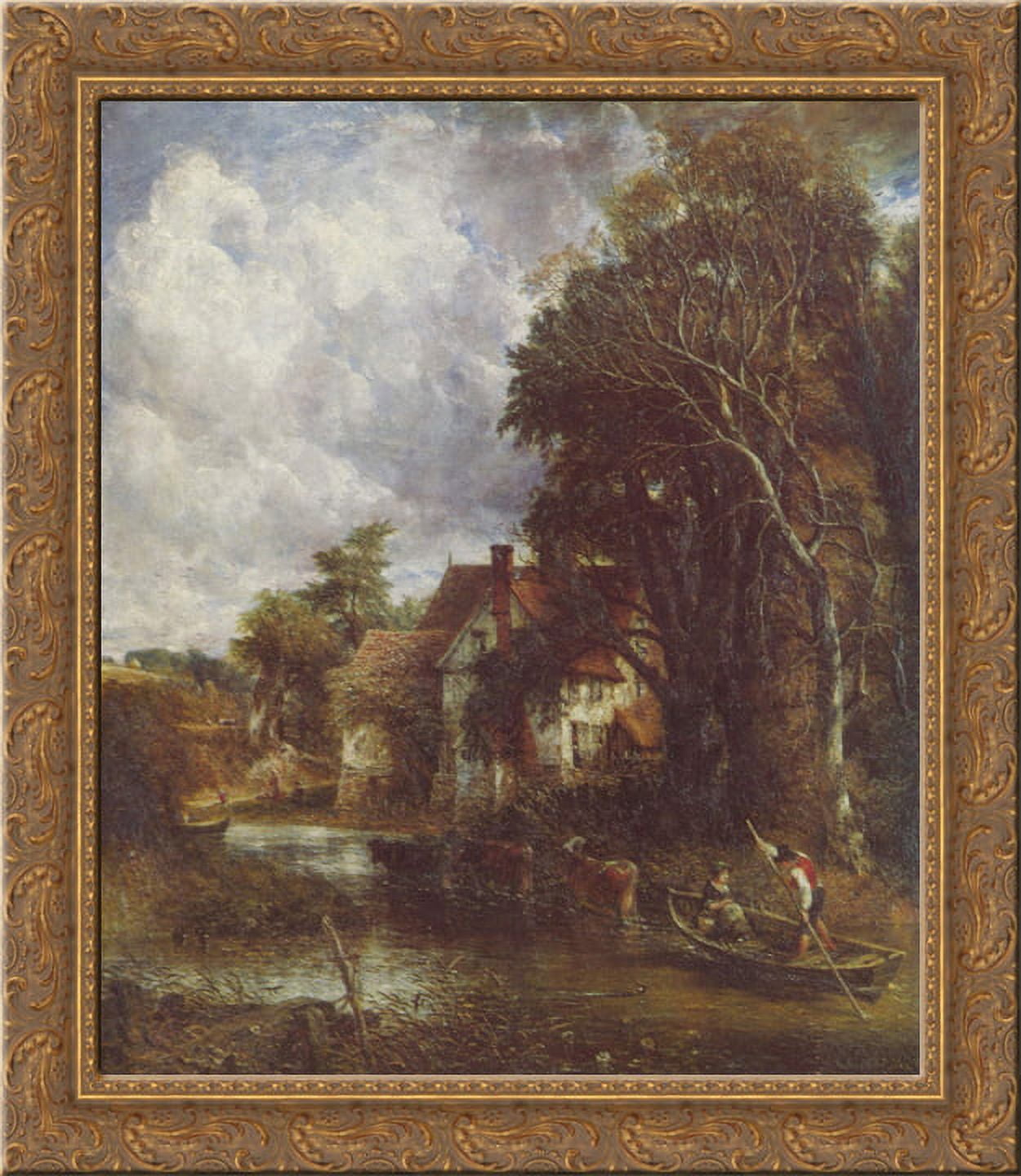 Die Valley Farm 24x20 Gold Ornate Wood Framed Canvas Art by John ...