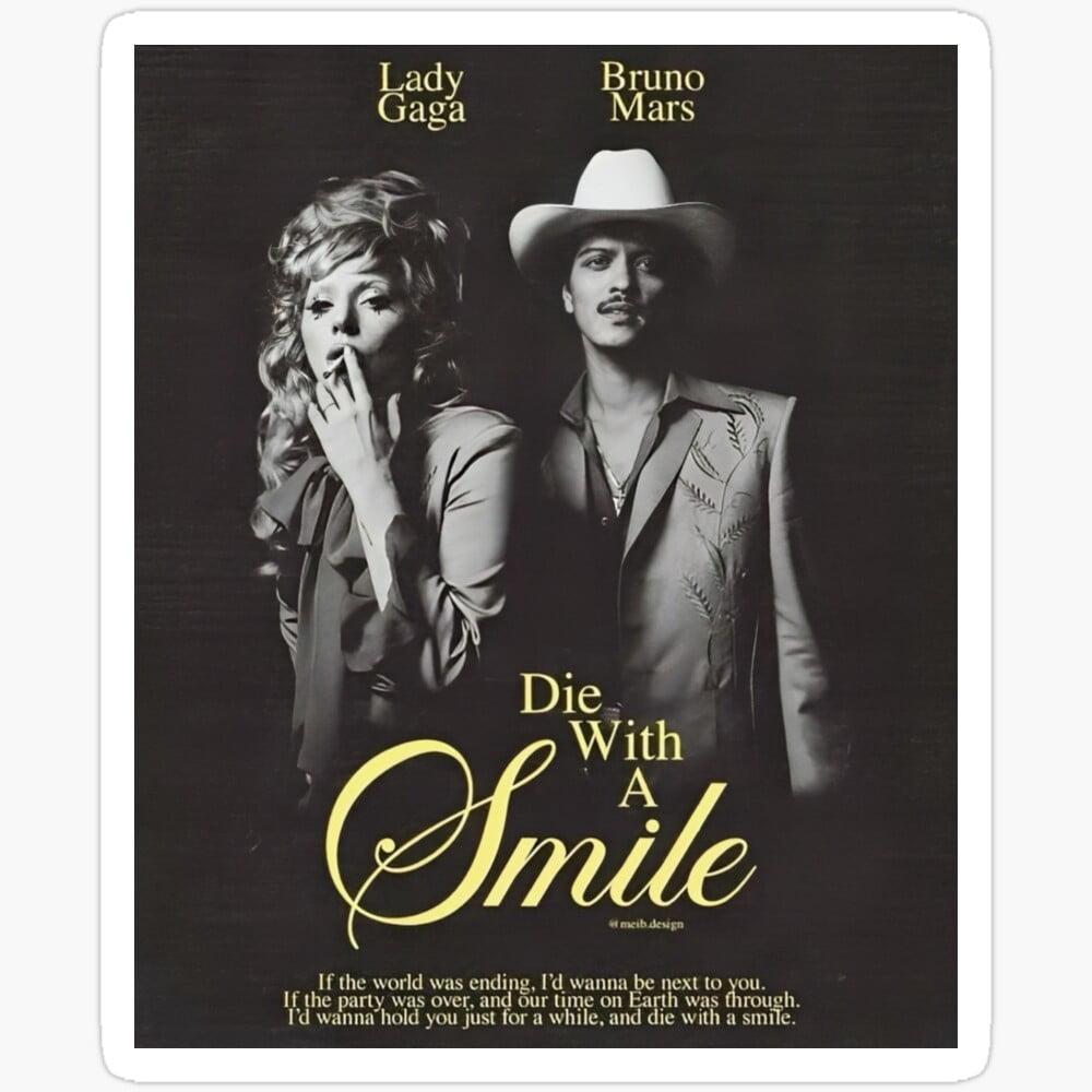 Die With A Smile Sticker Phone Decal Water Bottle Stickers Car Decals ...