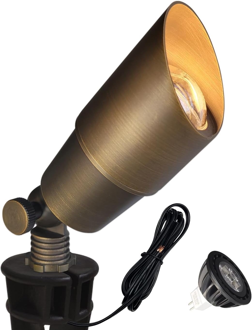 Die-cast Brass Low age Spotlight 1-Pack with 5W Aluminum Housing MR16 ...