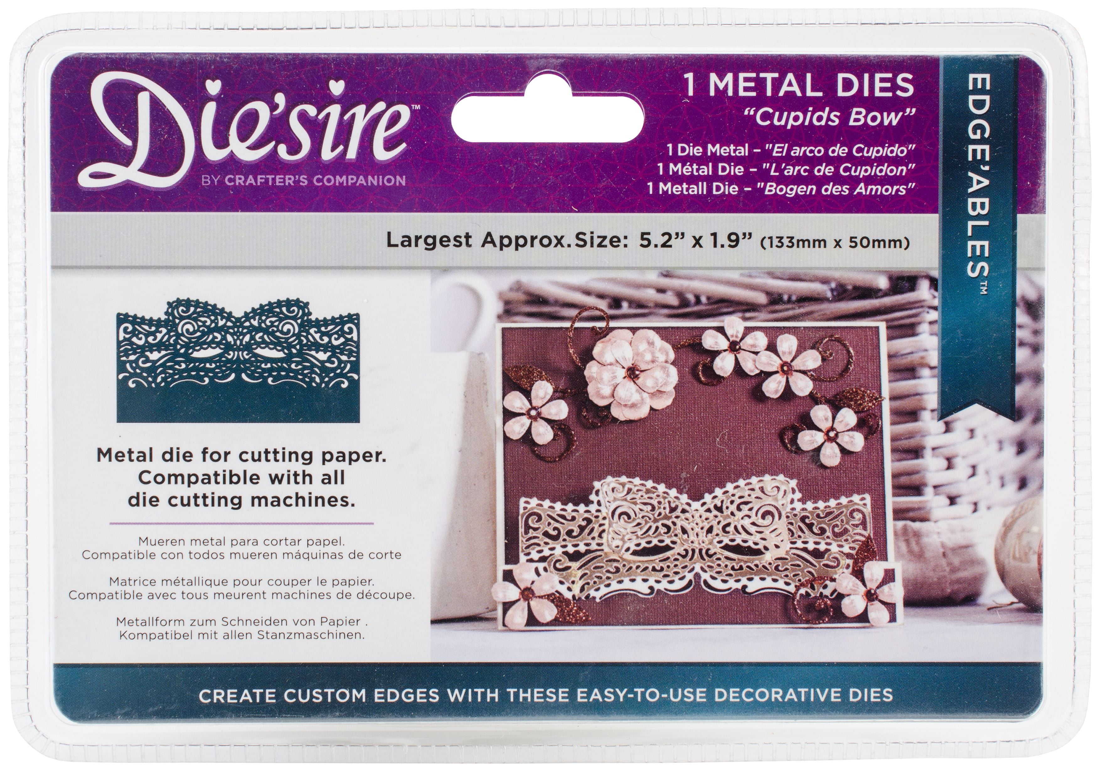 Die'sire Edge'ables Metal Dies Cupid's Bow 5.25"X2" - Walmart.com