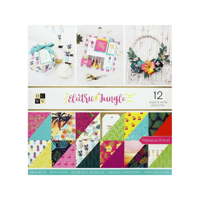 DieCuts Paper Stack 12x12 Electric Jungle - Walmart.com