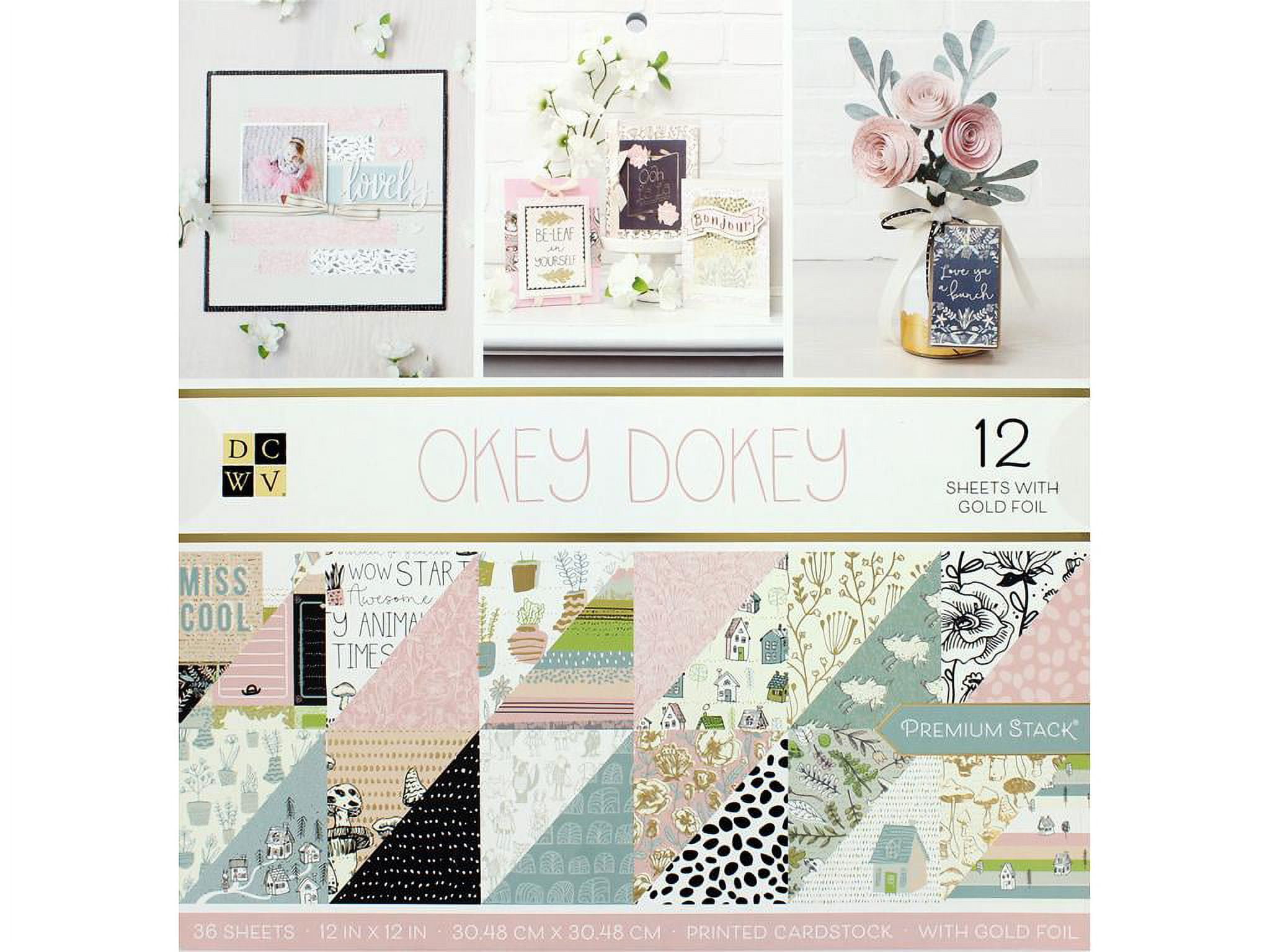 DieCuts Paper Stack 12x12 Okey Dokey - Walmart.com