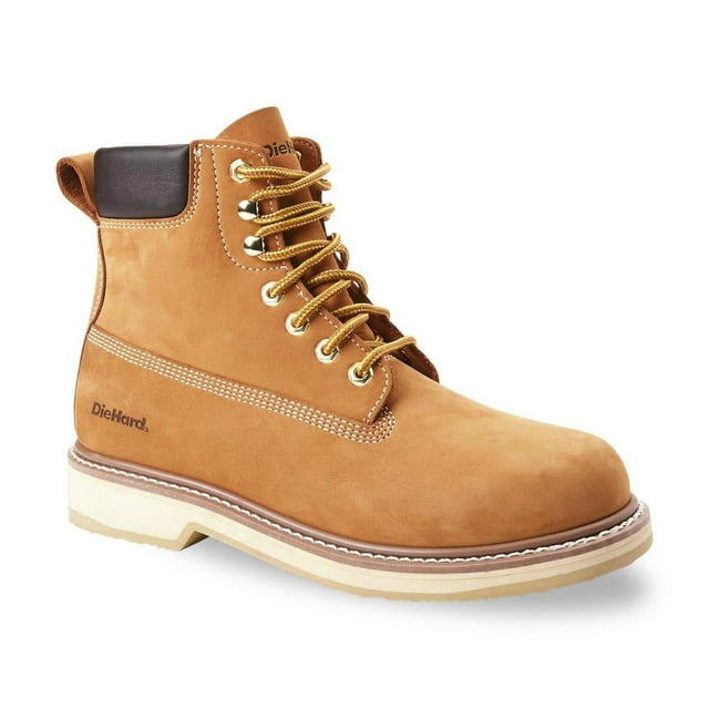 DieHard Men's Soft Toe Nubuck Leather Non-Slip Work Boots - 6" Wheat ...