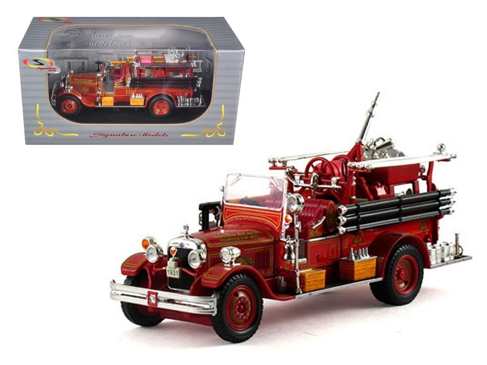 Signature Models Diecast Metal 1931 Seagrave Fire Engine Truck Red 1/32 ...