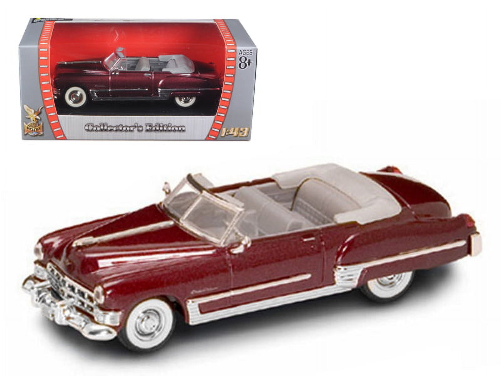 Diecast 1949 Cadillac Coupe DeVille Convertible Burgundy Metallic 1/43 ...
