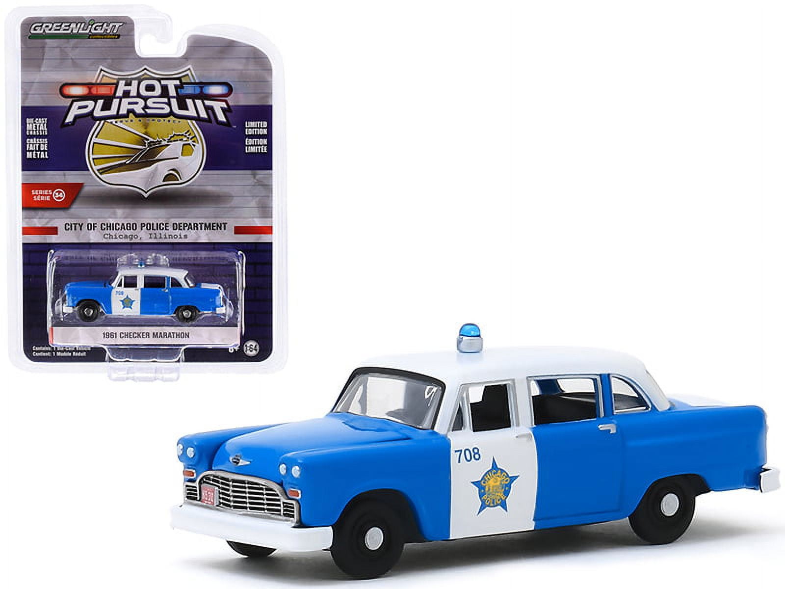 Diecast 1961 Checker Marathon Blue and White "City of Chicago Police ...