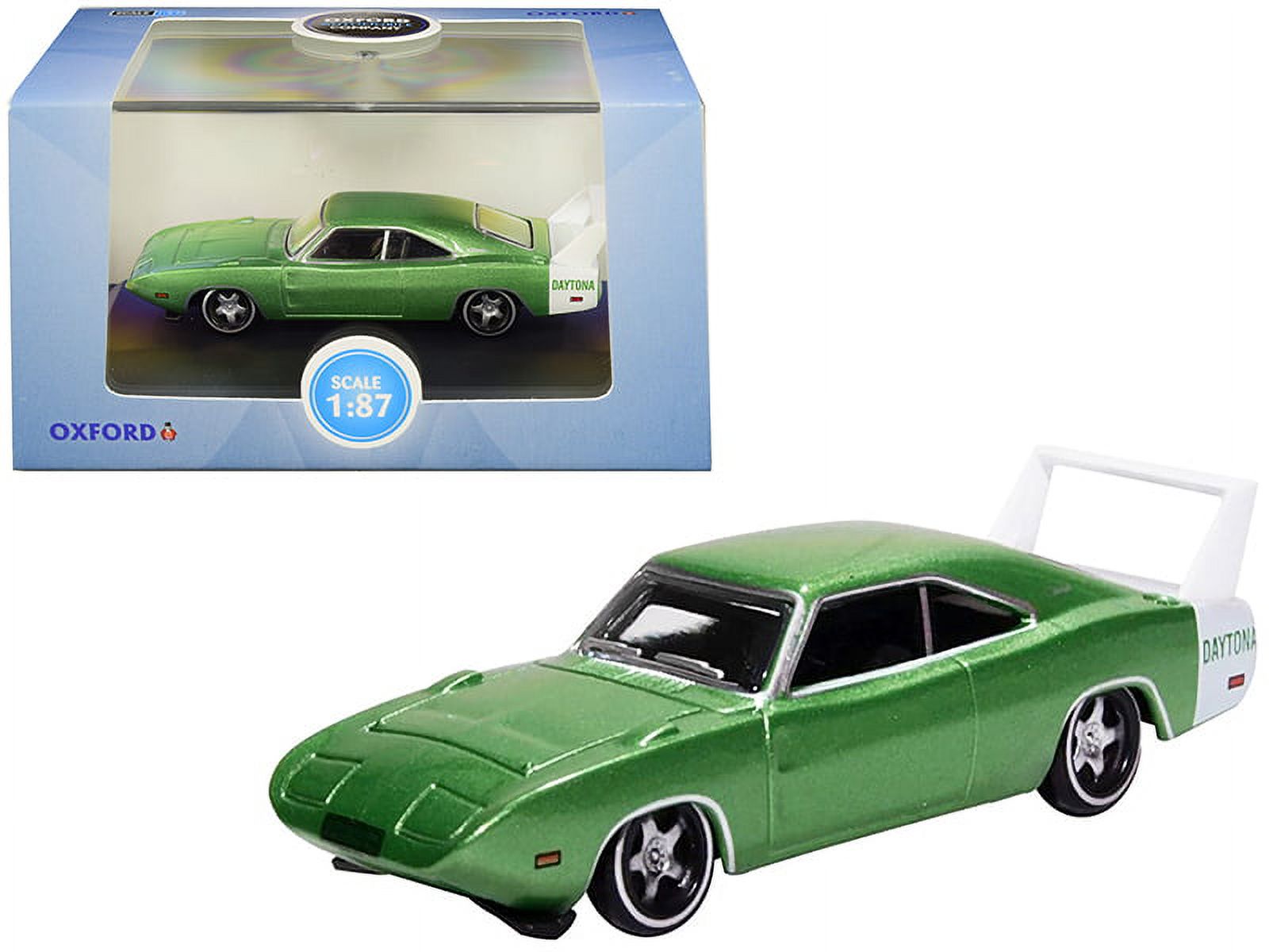 Diecast 1969 Dodge Charger Daytona Metallic Bright Green with White ...