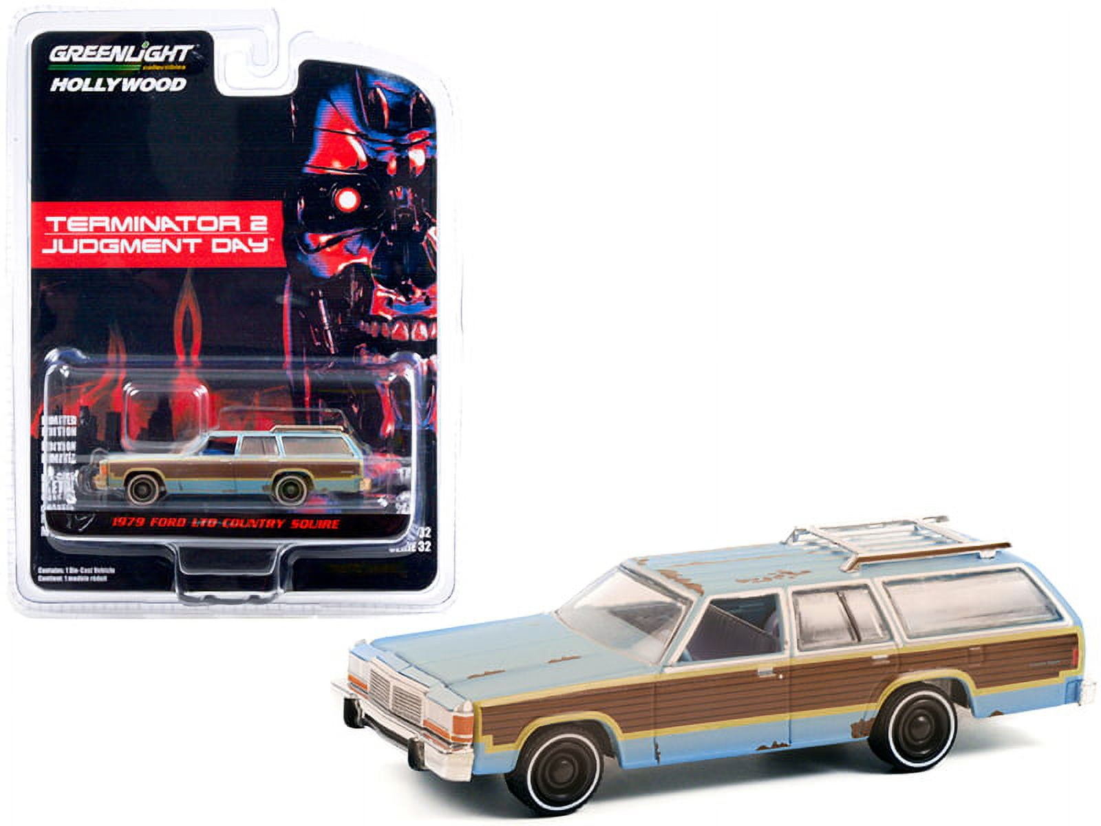 Diecast 1979 Ford LTD Country Squire Light Blue with Woodgrain Sides ...