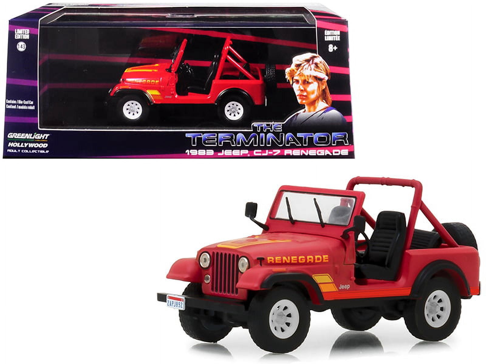 Diecast 1983 Jeep CJ-7 Renegade Red (Sarah Connor's) "The Terminator ...