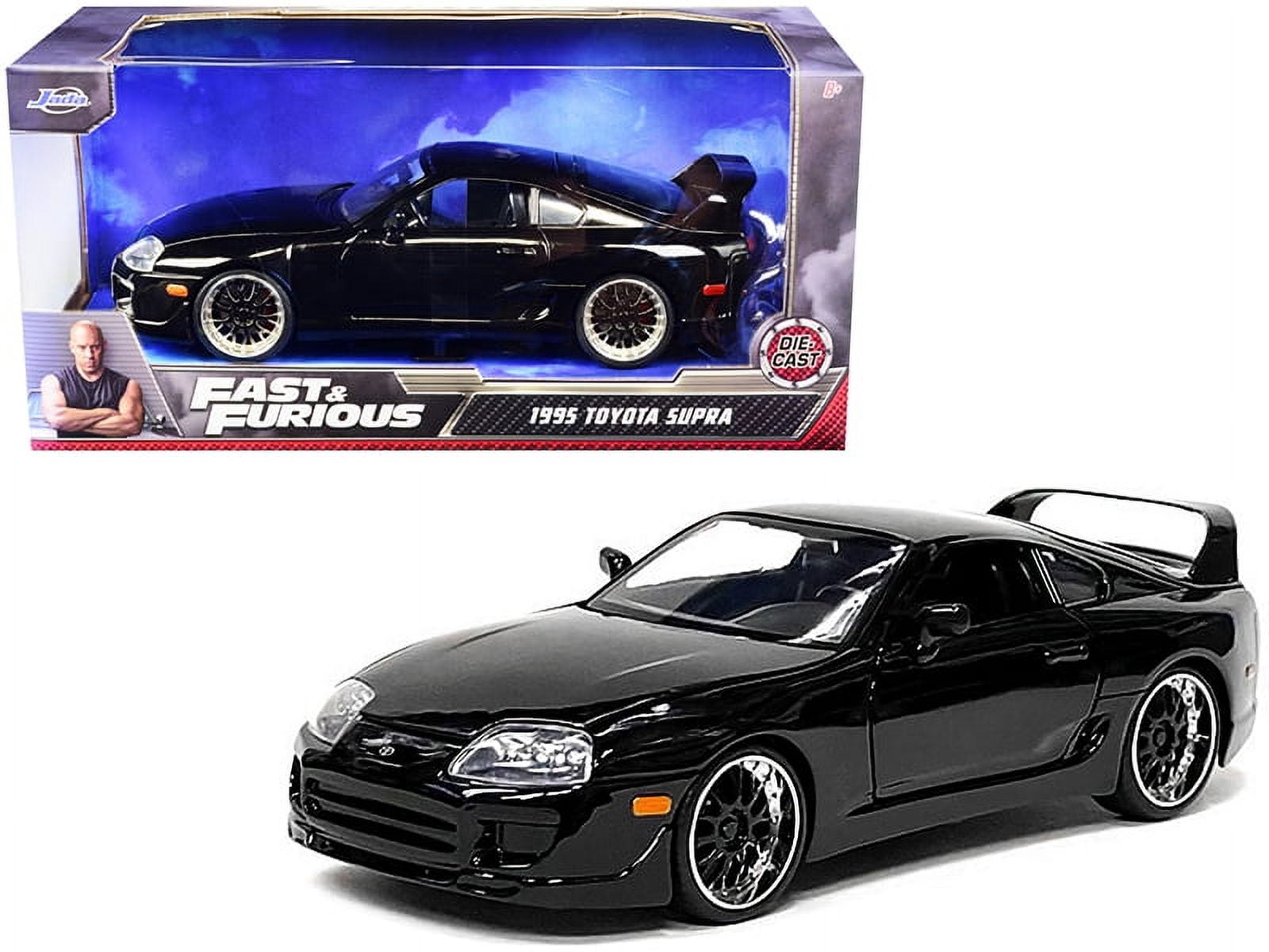 Diecast 1995 Toyota Supra Black "Fast & Furious" Movie 1/24 Diecast ...