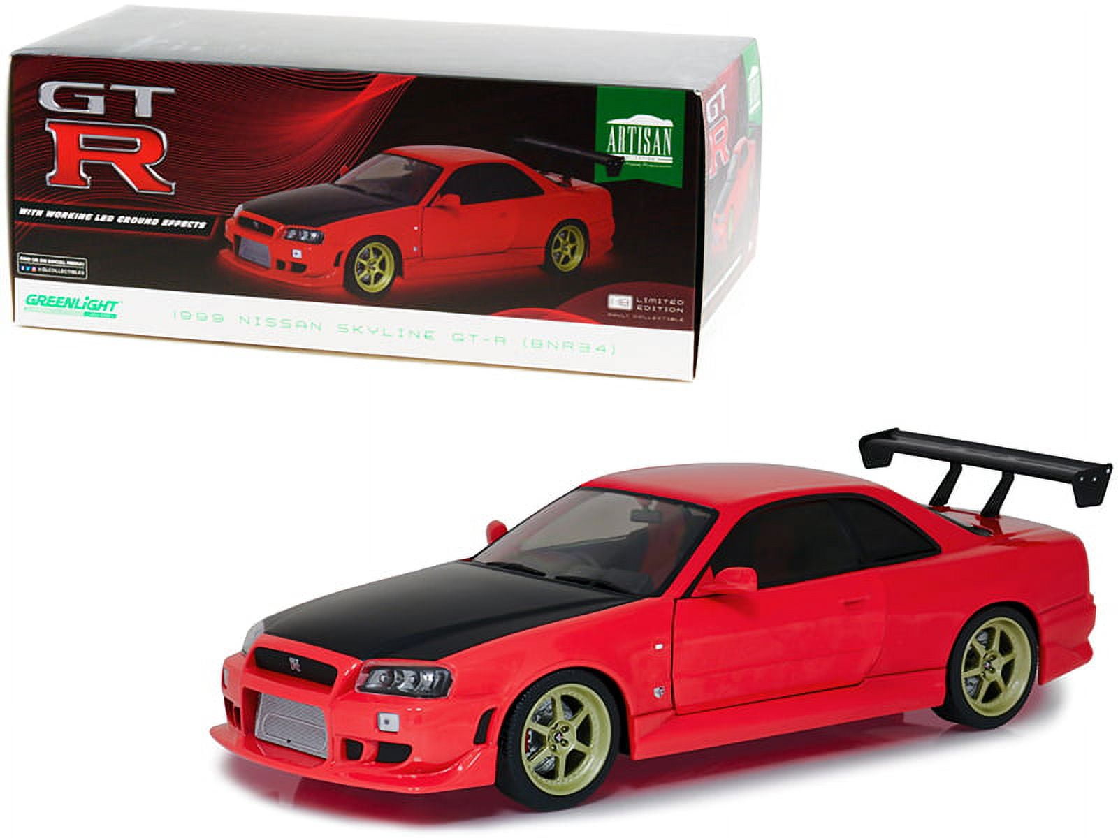 Diecast 1999 Nissan Skyline GT-R (BNR34) RHD (Right Hand Drive) Red ...
