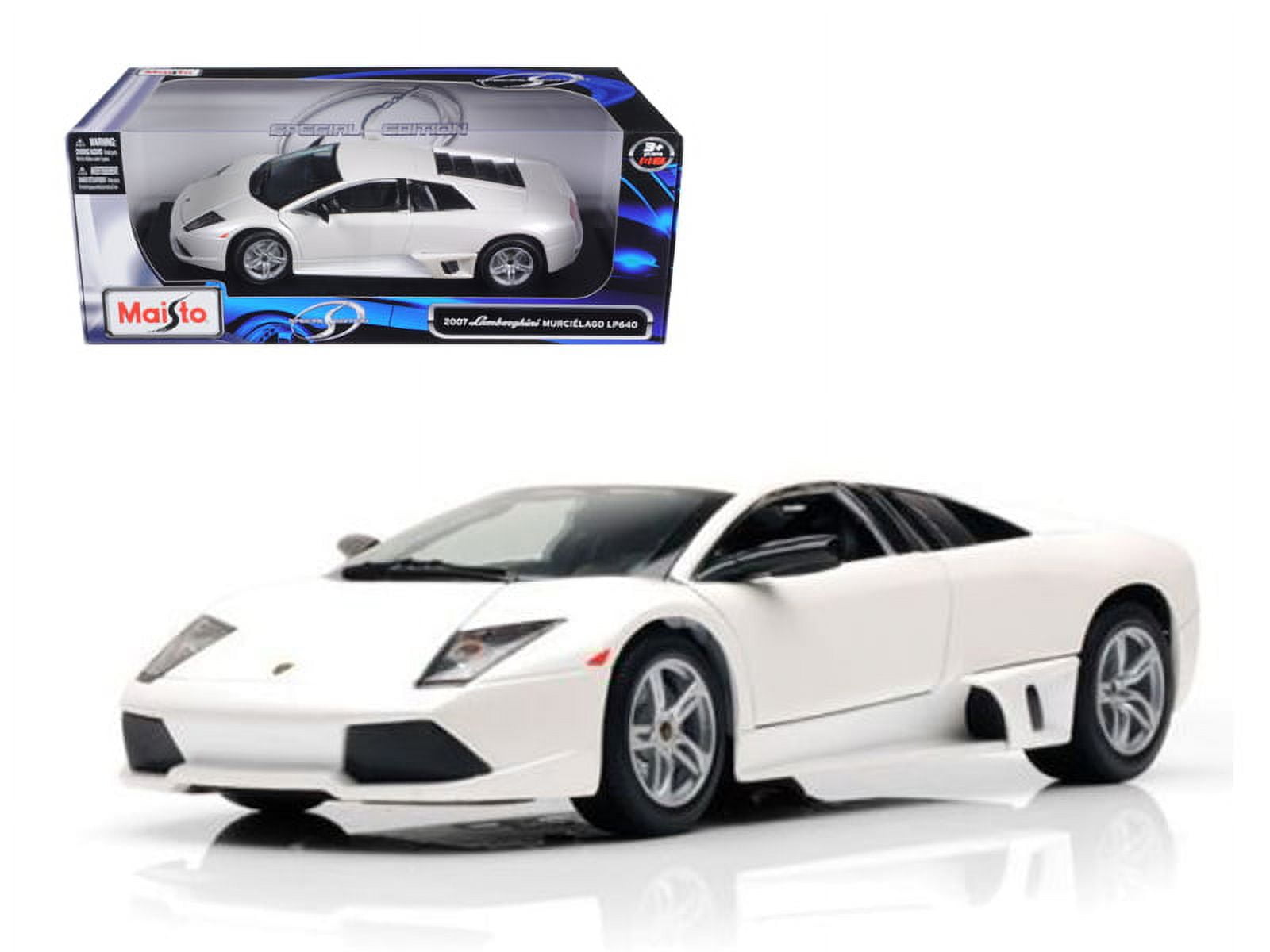 Diecast 2007 Lamborghini Murcielago LP640 White 1/18 Diecast Model Car ...