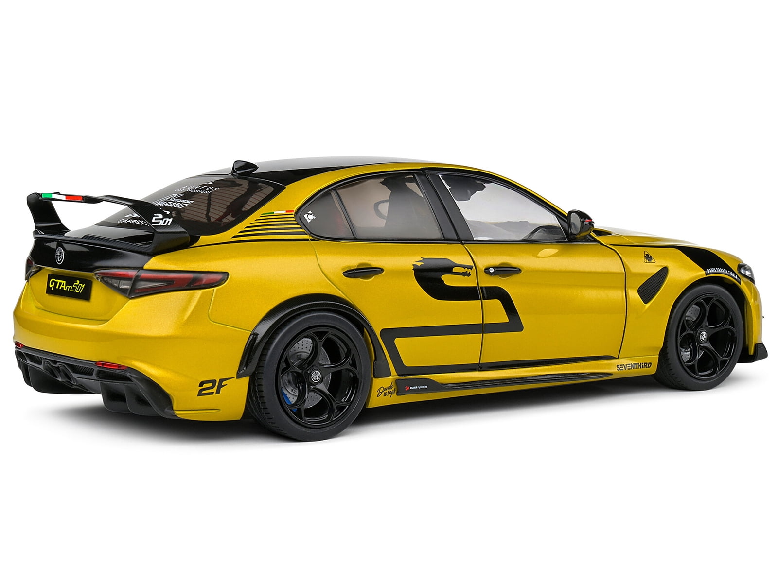 Diecast 2022 Alfa Romeo Giulia GTAm "Nagemaakt" Yellow Metallic with ...