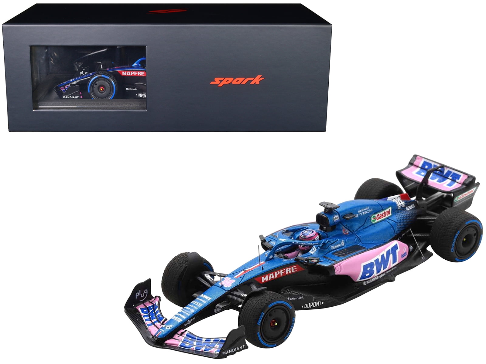 Diecast Alpine A522 #14 Fernando Alonso "BWT" Formula One F1 Monaco GP ...