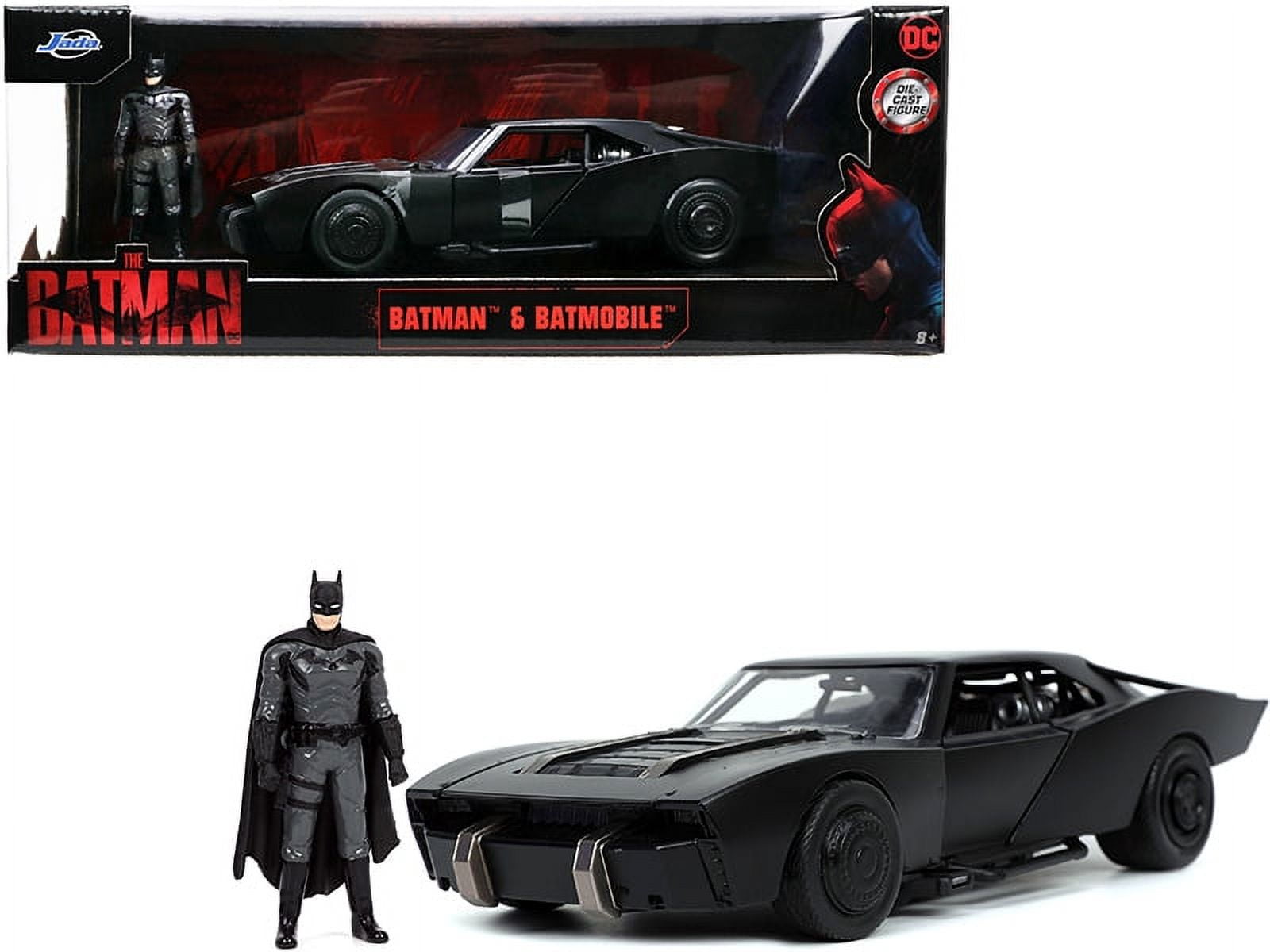 Diecast Batmobile Matt Black with Batman Diecast Figure "The Batman ...