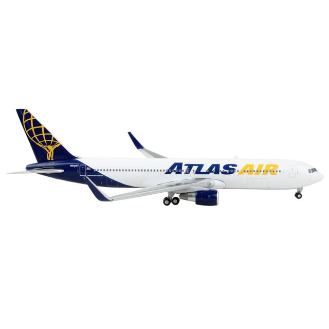 Diecast Boeing 767-300ER Commercial Aircraft "Atlas Air" White and Blue ...