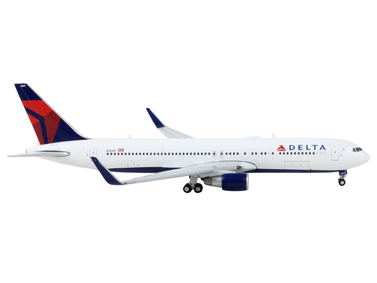 Boeing 767-300ER Commercial Aircraft "Delta Airlines" White with Blue ...