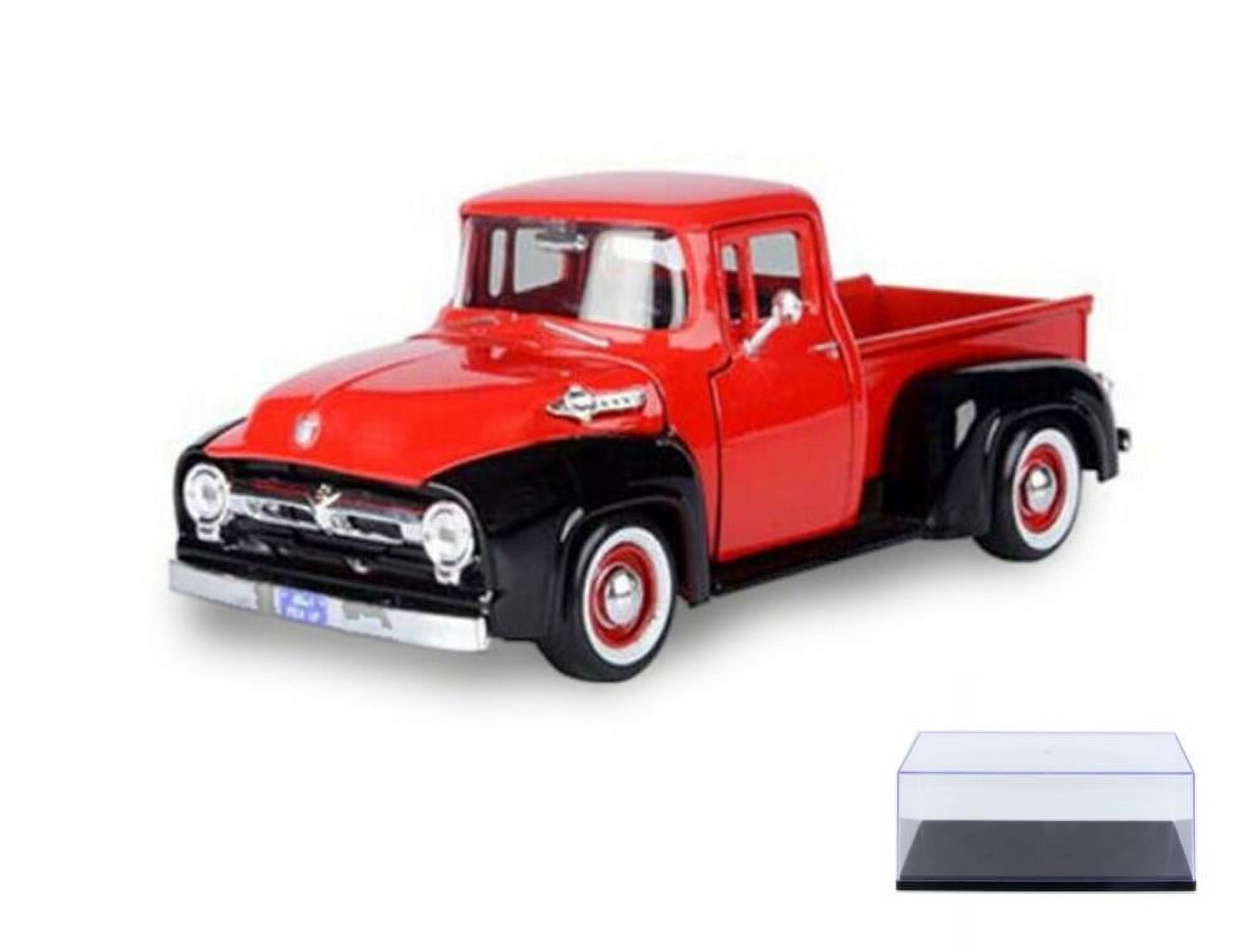 Diecast Car w/Display Case - 1956 Ford F-100 Pick Up, Red /Black ...
