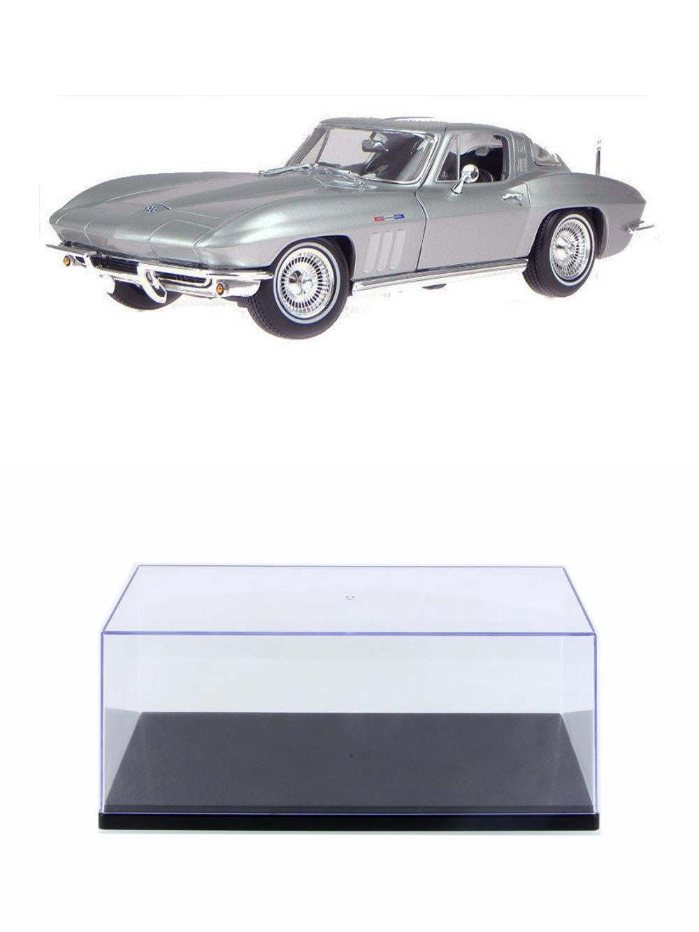 Diecast Car w/Display Case - 1965 Chevy Corvette, Silver - Maisto ...