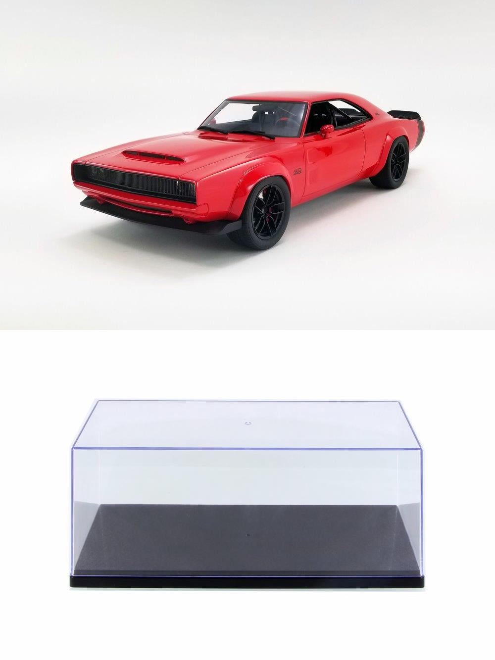 Diecast Car w/Display Case - 1968 Dodge Super Charger Concept, Red - GT ...