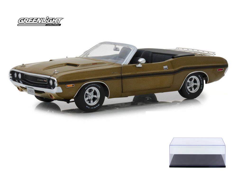 Diecast Car w/Display Case - 1970 Dodge Challenger R/T Convertible w ...