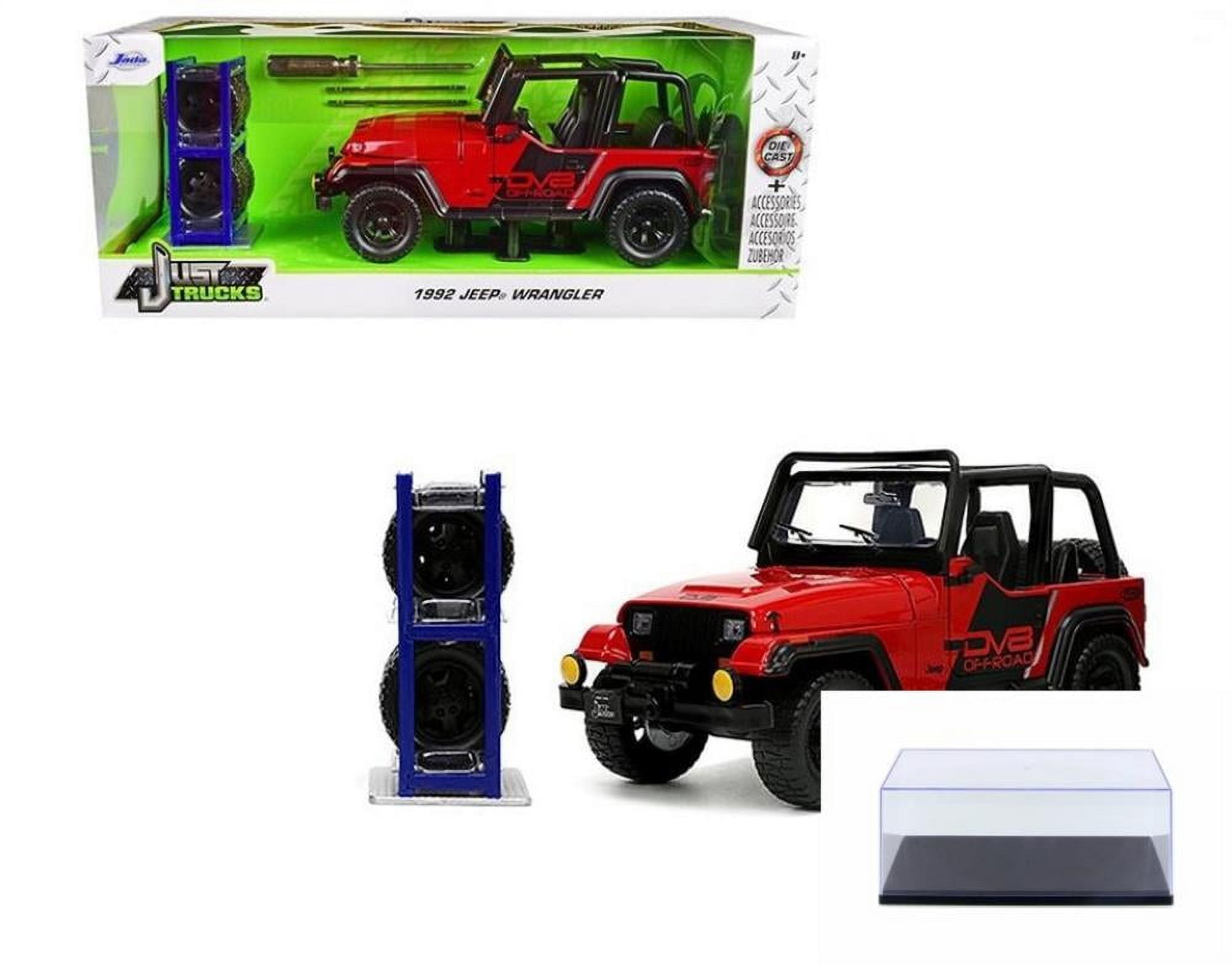 Diecast Car w/Display Case - 1992 Jeep Wrangler DV8 Off-Road with Extra ...