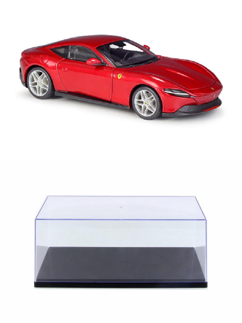 Diecast Car w/Display Case - Ferrari Roma, Red - Bburago 26029R - 1/24 ...