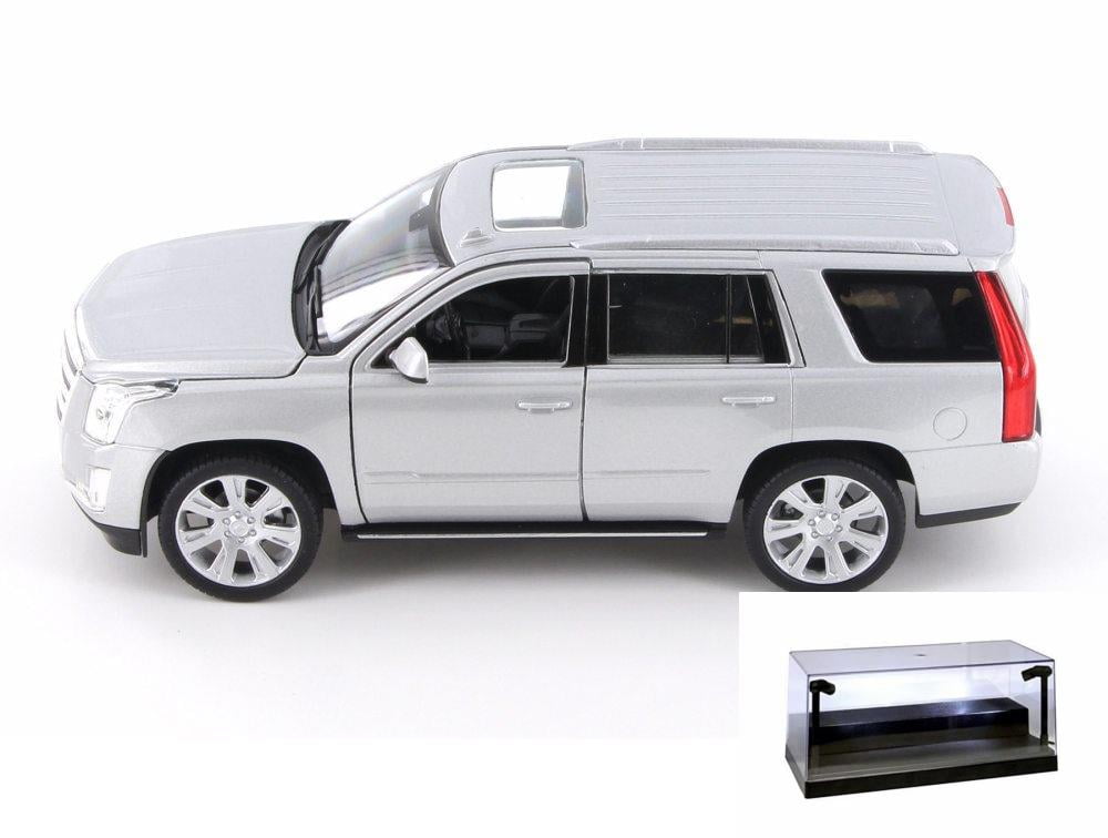 Diecast Car w/LED Display Case - 2017 Cadillac Escalade, Silver - Welly ...