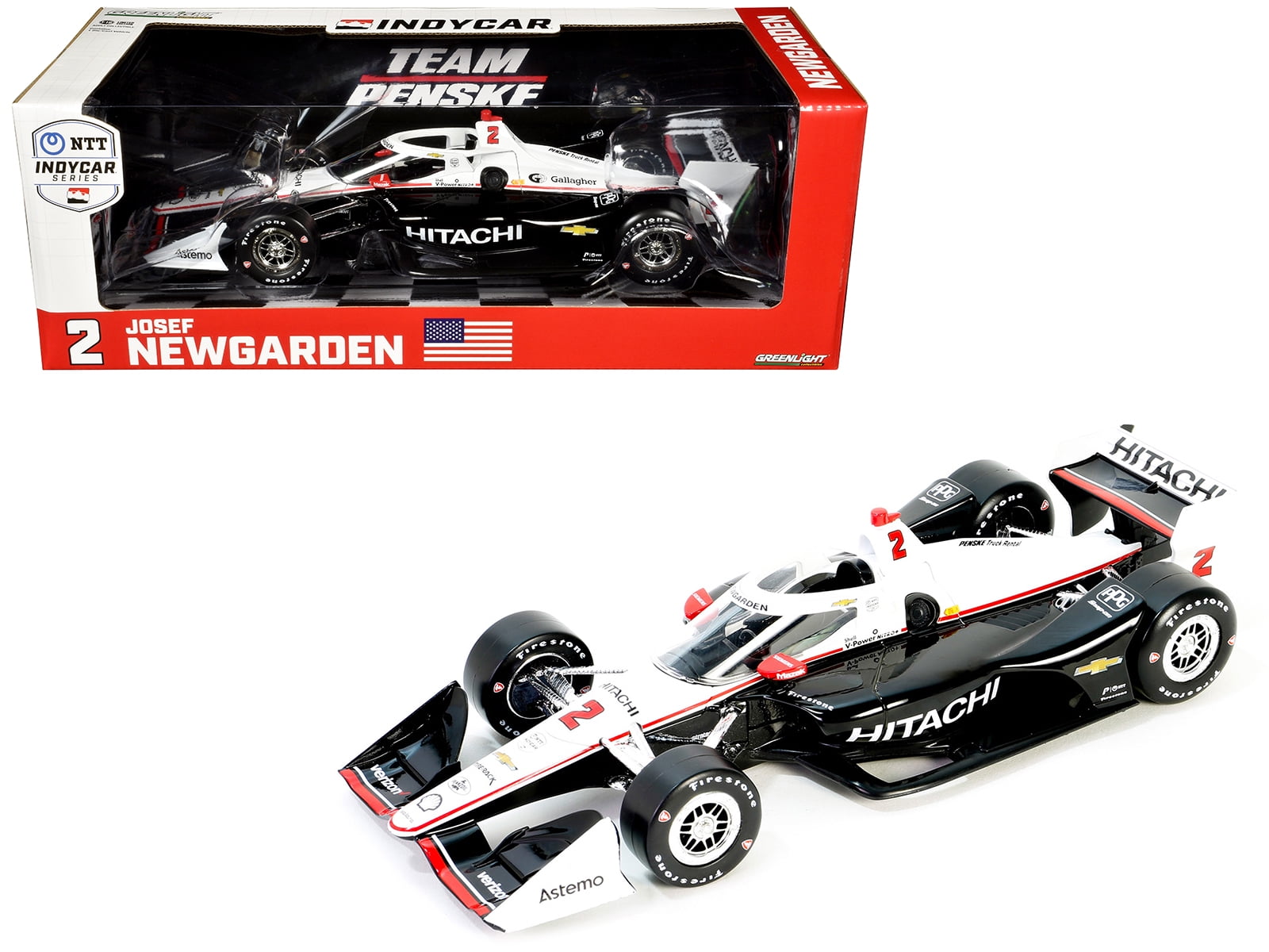 Diecast Dallara IndyCar #2 Josef Newgarden "Hitachi" Team Penske (Road ...