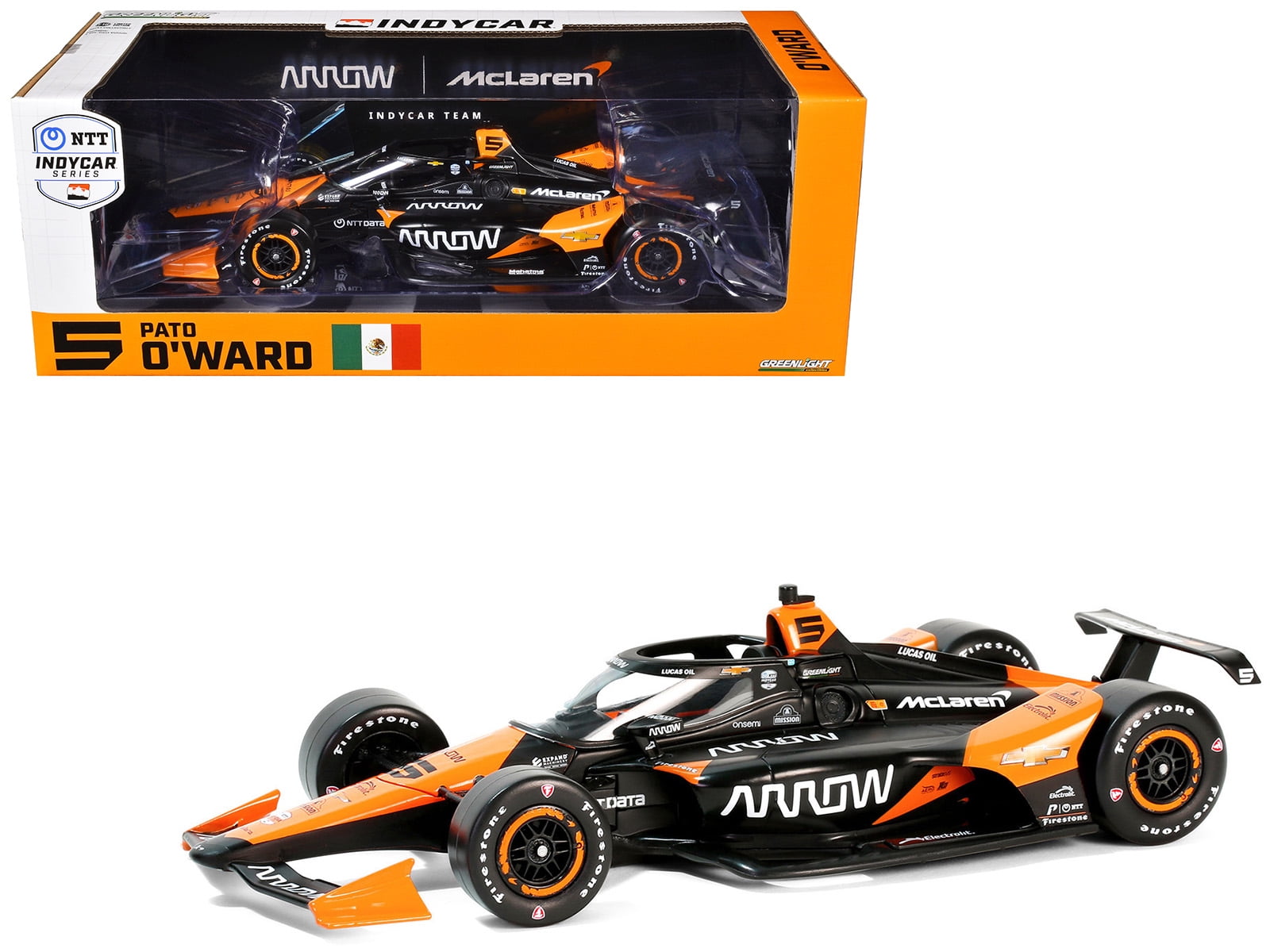 Diecast Dallara IndyCar #5 Pato Oâ€™d "Arrow" Arrow McLaren "NTT ...