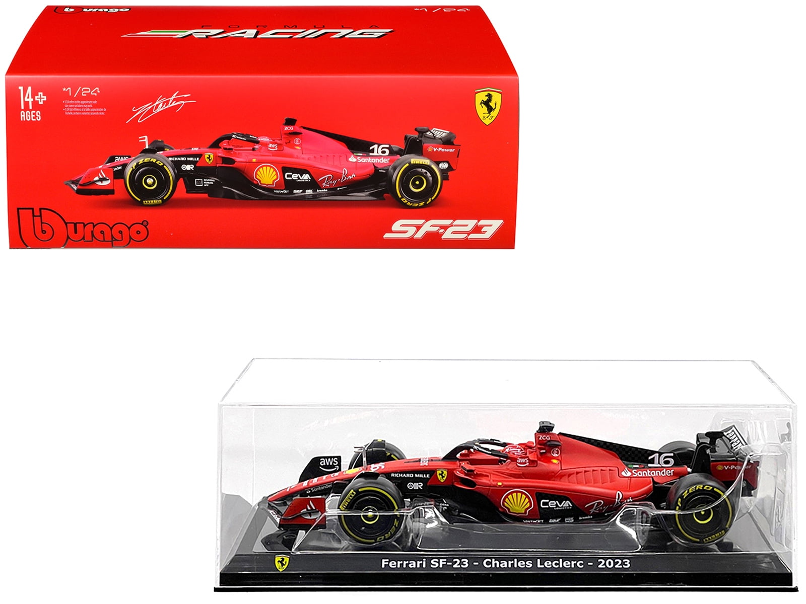 Diecast Ferrari SF-23 #16 Charles Leclerc Formula One F1 World ...