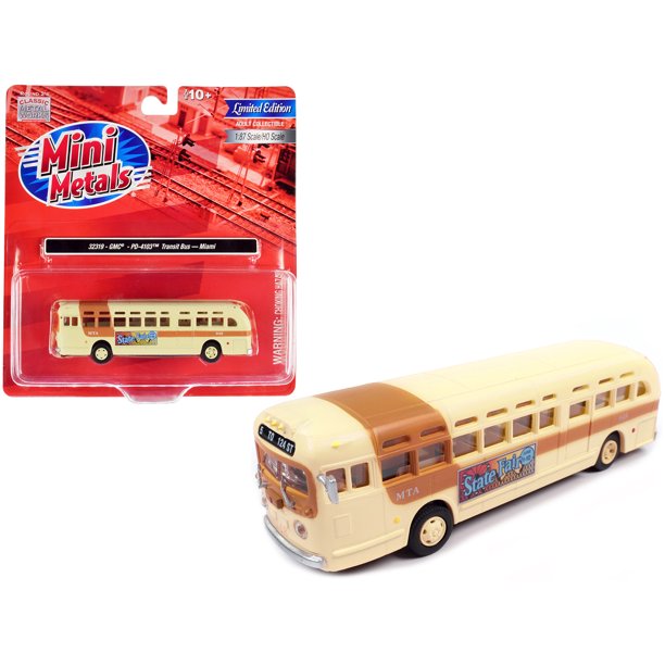 Diecast GMC PD-4103 Transit Bus #948 Beige "MTA Miami" 1/87 (HO) Scale ...