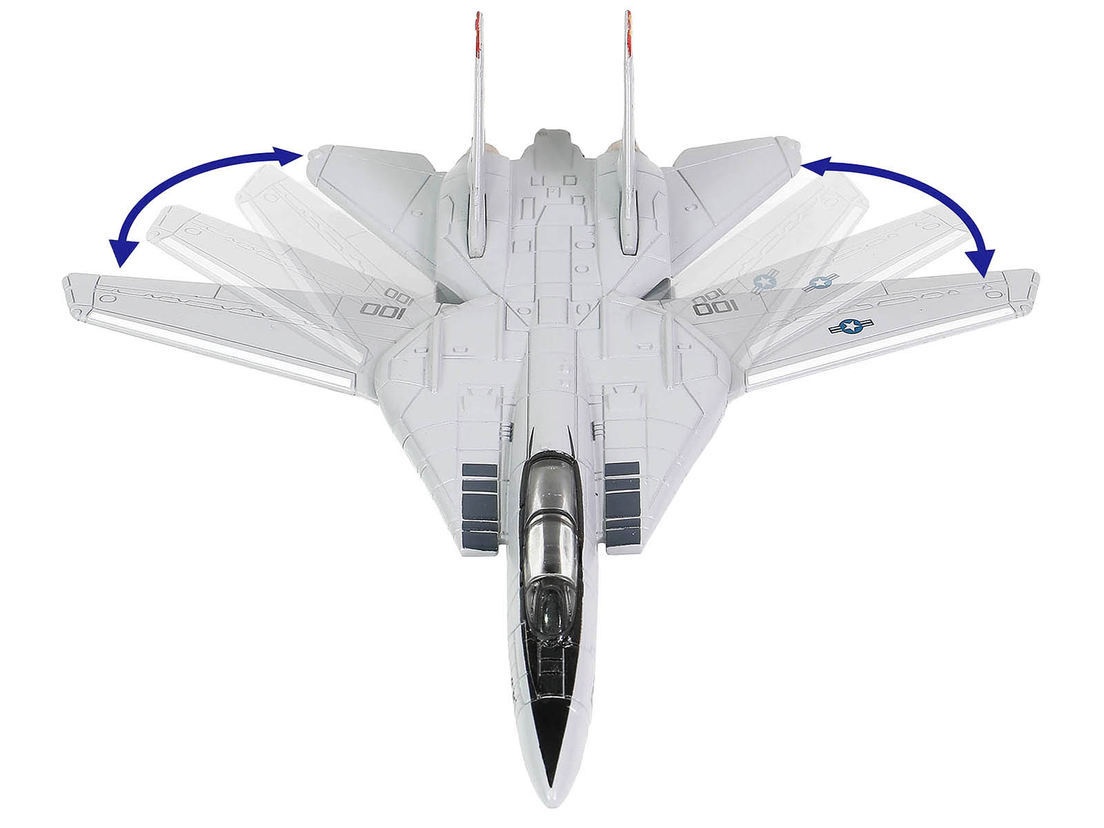 Diecast Grumman F-14 Tomcat Aircraft "VF-41 Black Aces" and Section A of USS Enterprise (CVN-65 ...