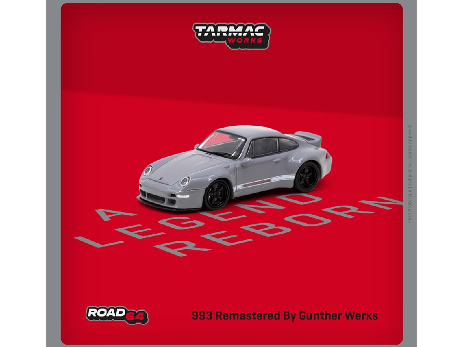 Diecast Gunther Werks 993 Gray "Road64" Series 1/64 Diecast Model Car ...