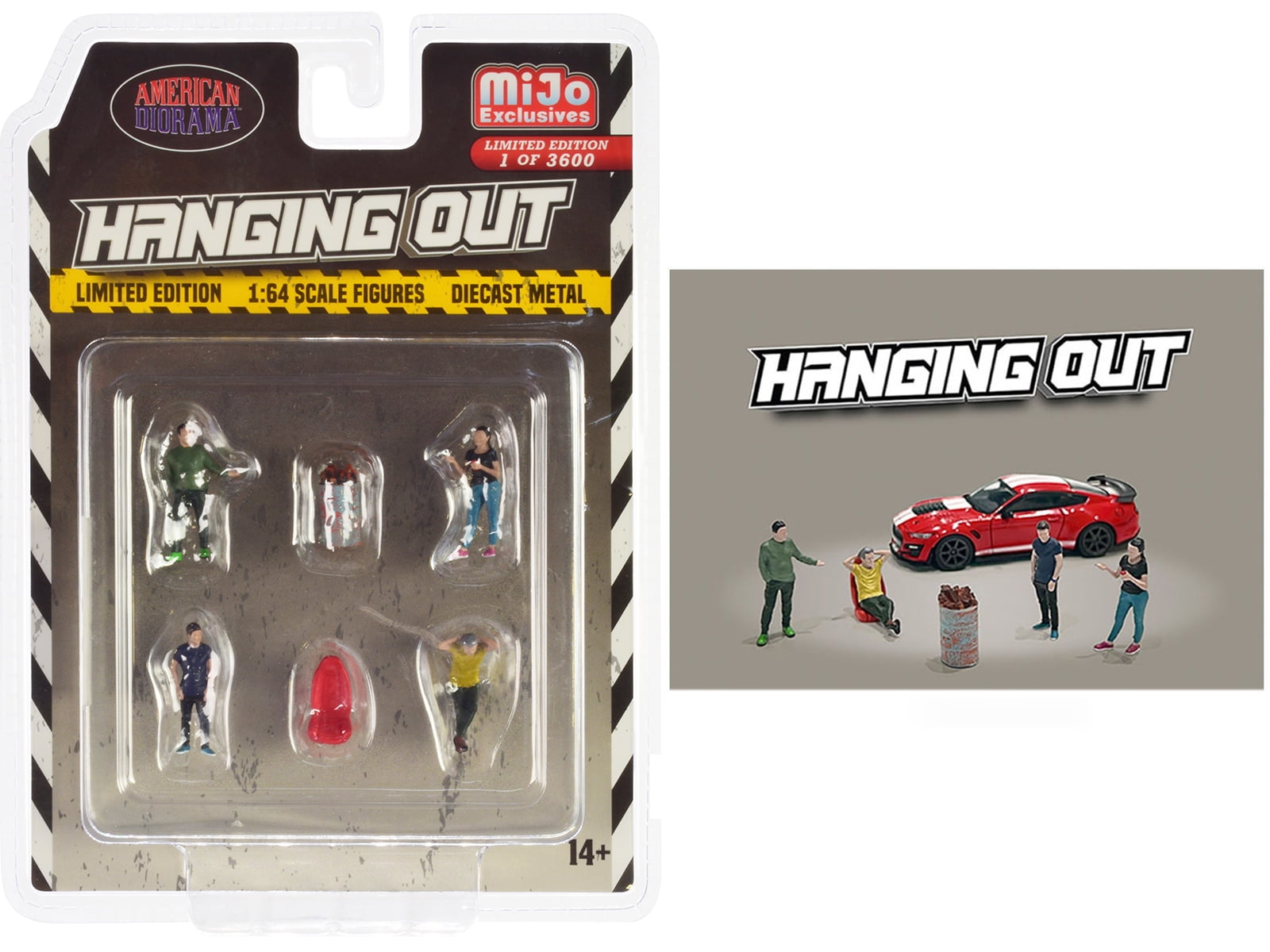 "Hanging Out" 6 piece Diecast Figure Set (4 Figures 1 Seat 1 Barrel ...
