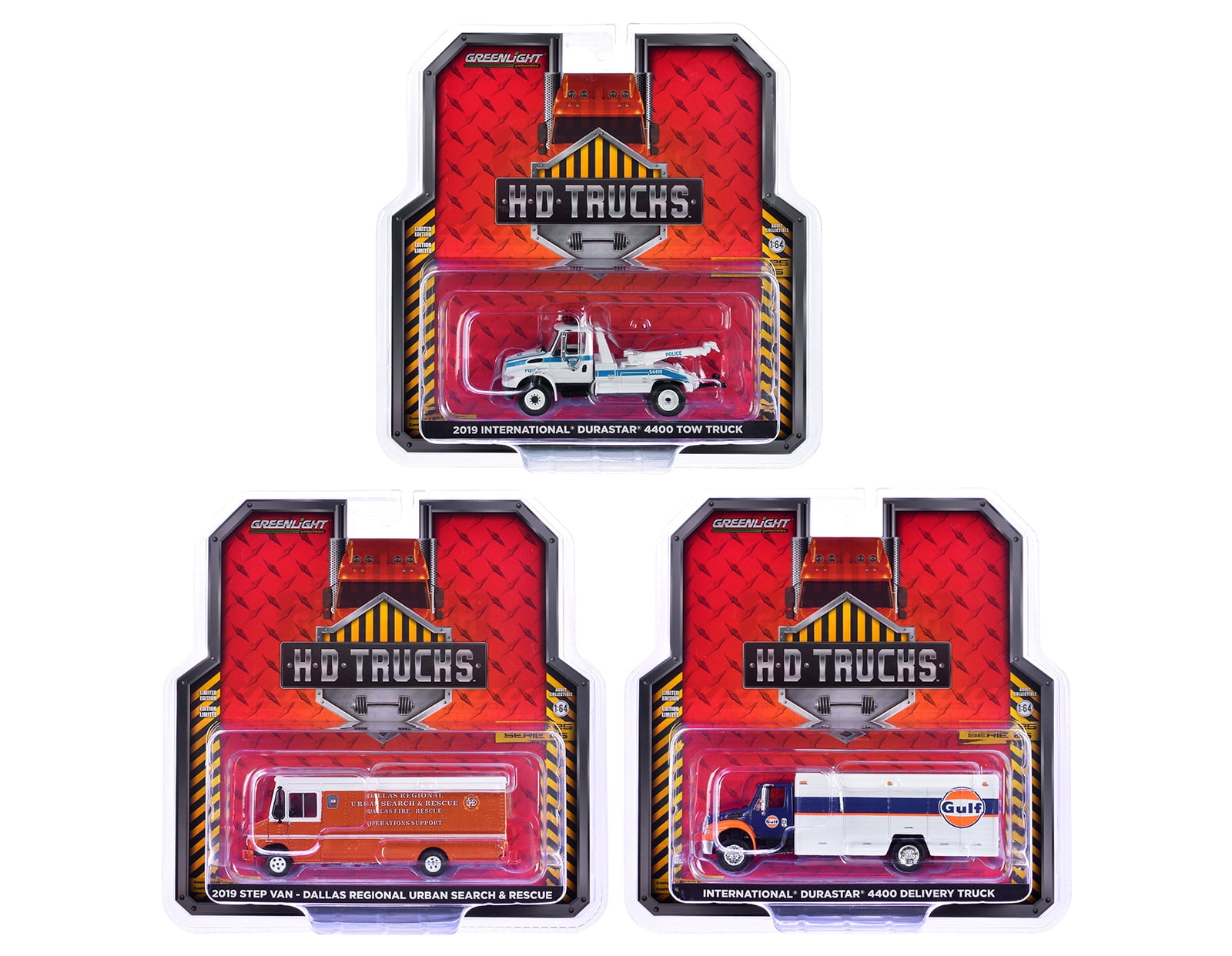 "Heavy Duty H.D. Trucks" Set of 3 pieces Series 25 1/64 Diecast Models ...