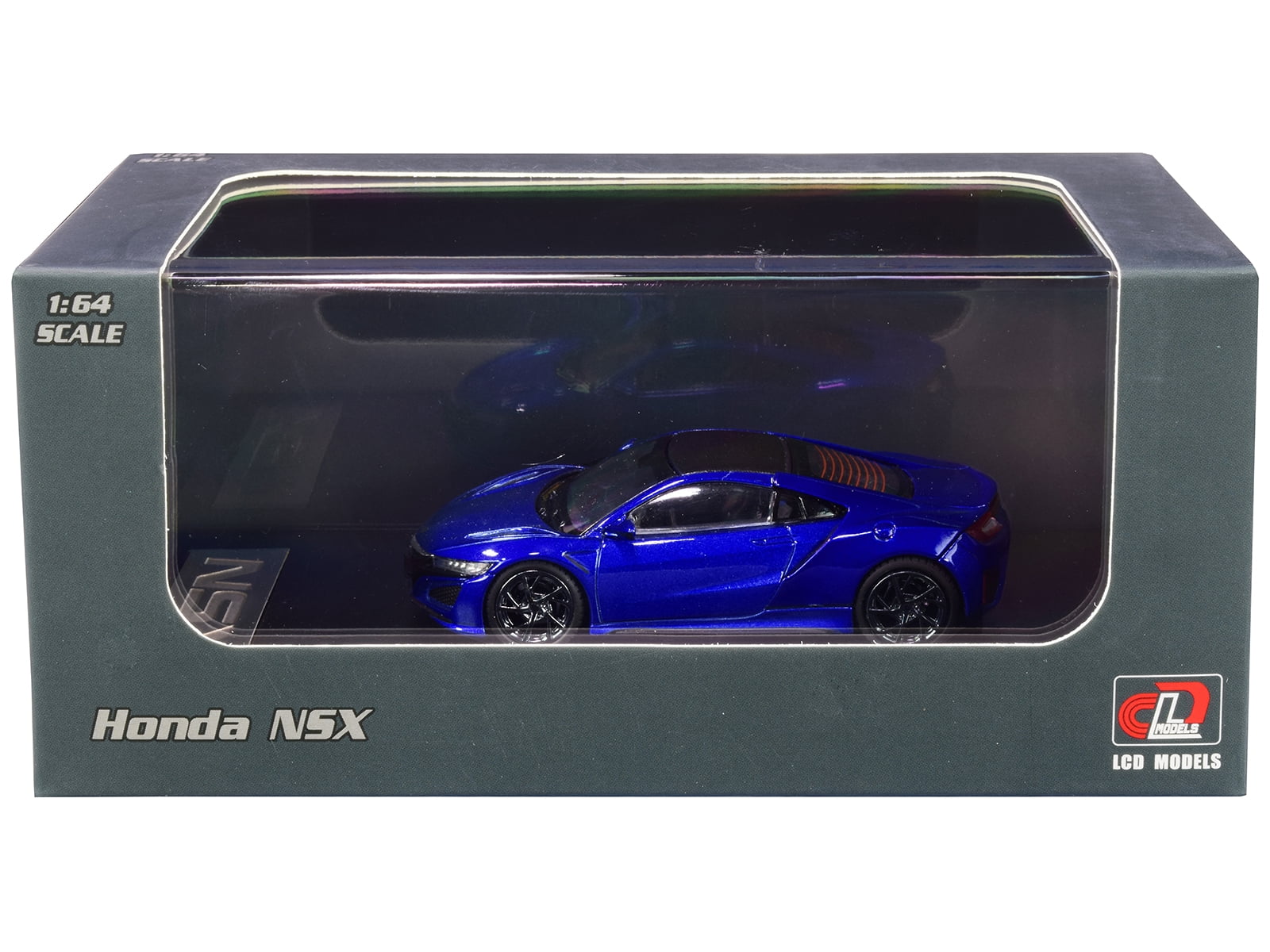 Diecast Honda NSX Blue Metallic with Carbon Top 1/64 Diecast Model Car ...