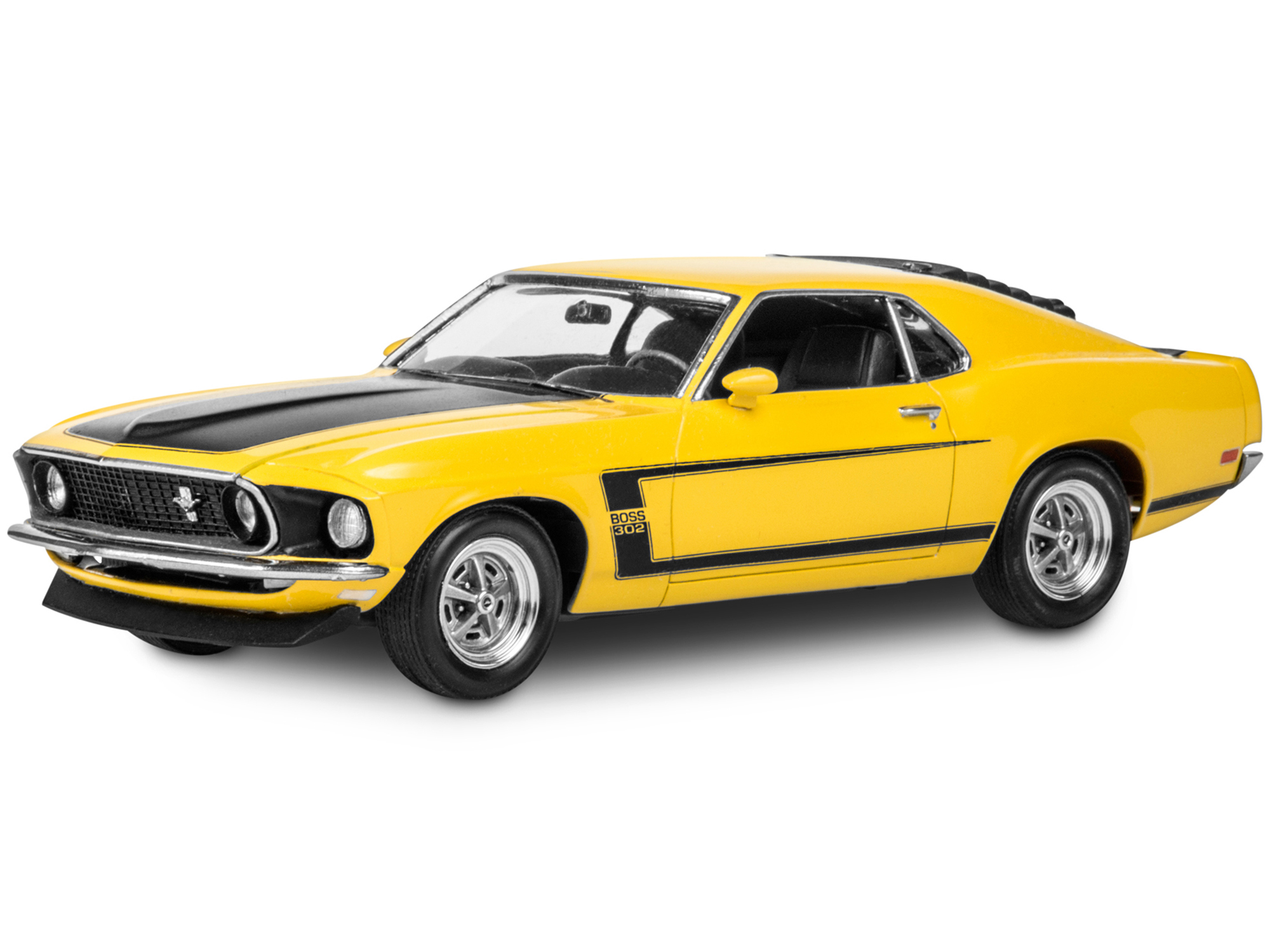 Diecast Level 4 Model Kit 1969 Ford Mustang Boss 302 1/25 Scale Model ...