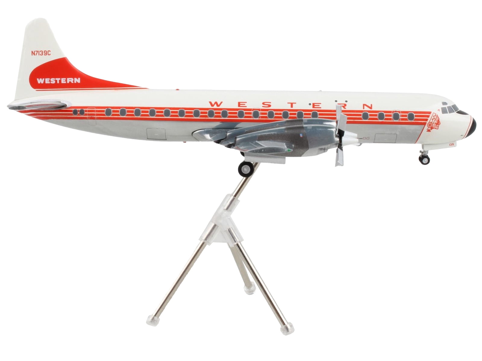 Diecast Lockheed L-188 Electra Commercial Aircraft "Western Airlines ...
