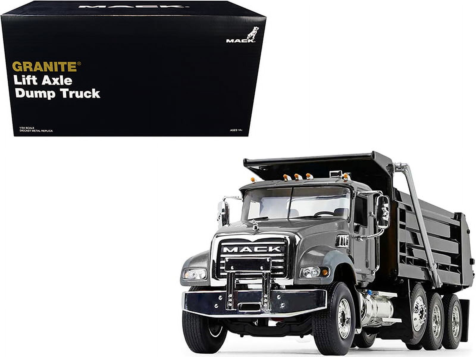 Mack Granite MP Dump Truck Stormy Gray Metallic and Black 1/34 Diecast ...