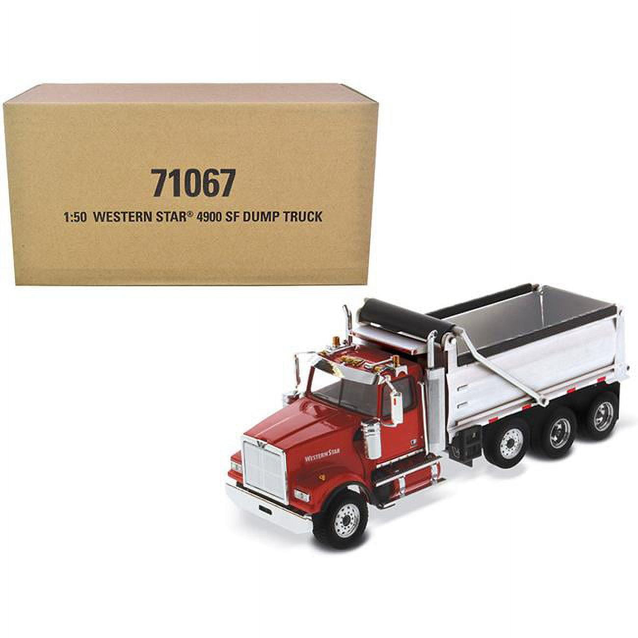 Diecast Masters 1-50 Scale Red & Silver Western Star 4900 SF Dump Truck ...