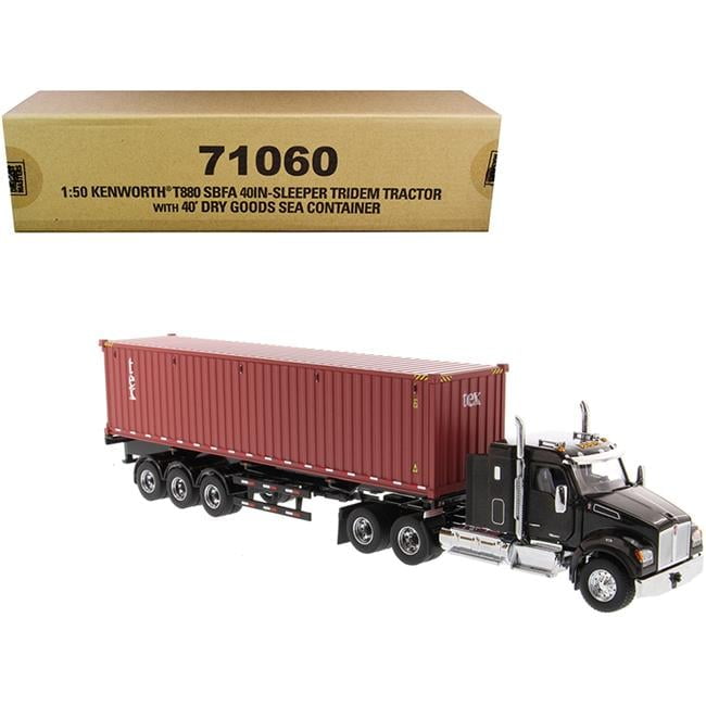 Diecast Masters Kenworth T880 SBFA 40 Sleeper Cab Tridem Truck Tractor ...