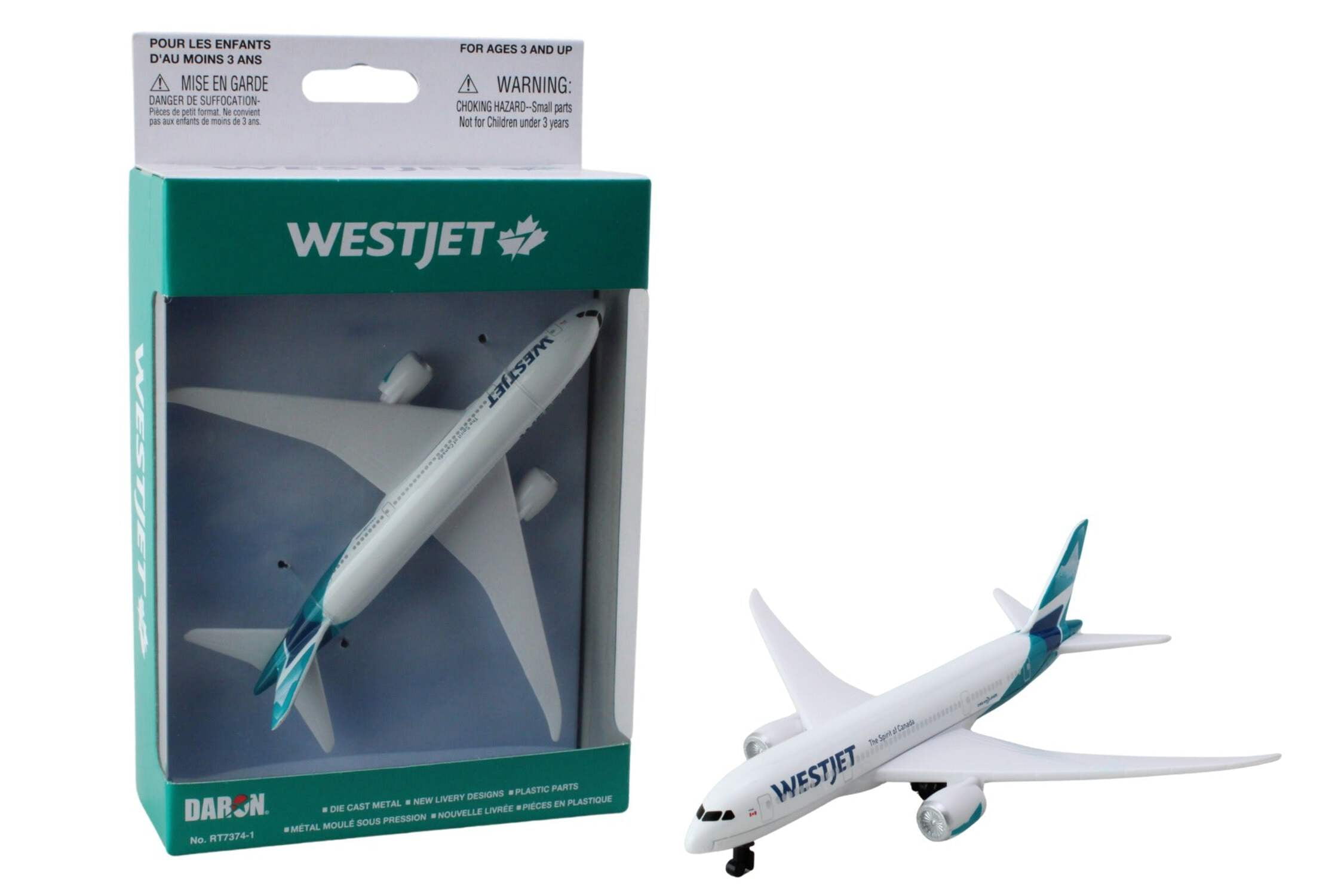 Diecast Metal Aircraft Toy Commercial Airplane - Westjet - Walmart.com