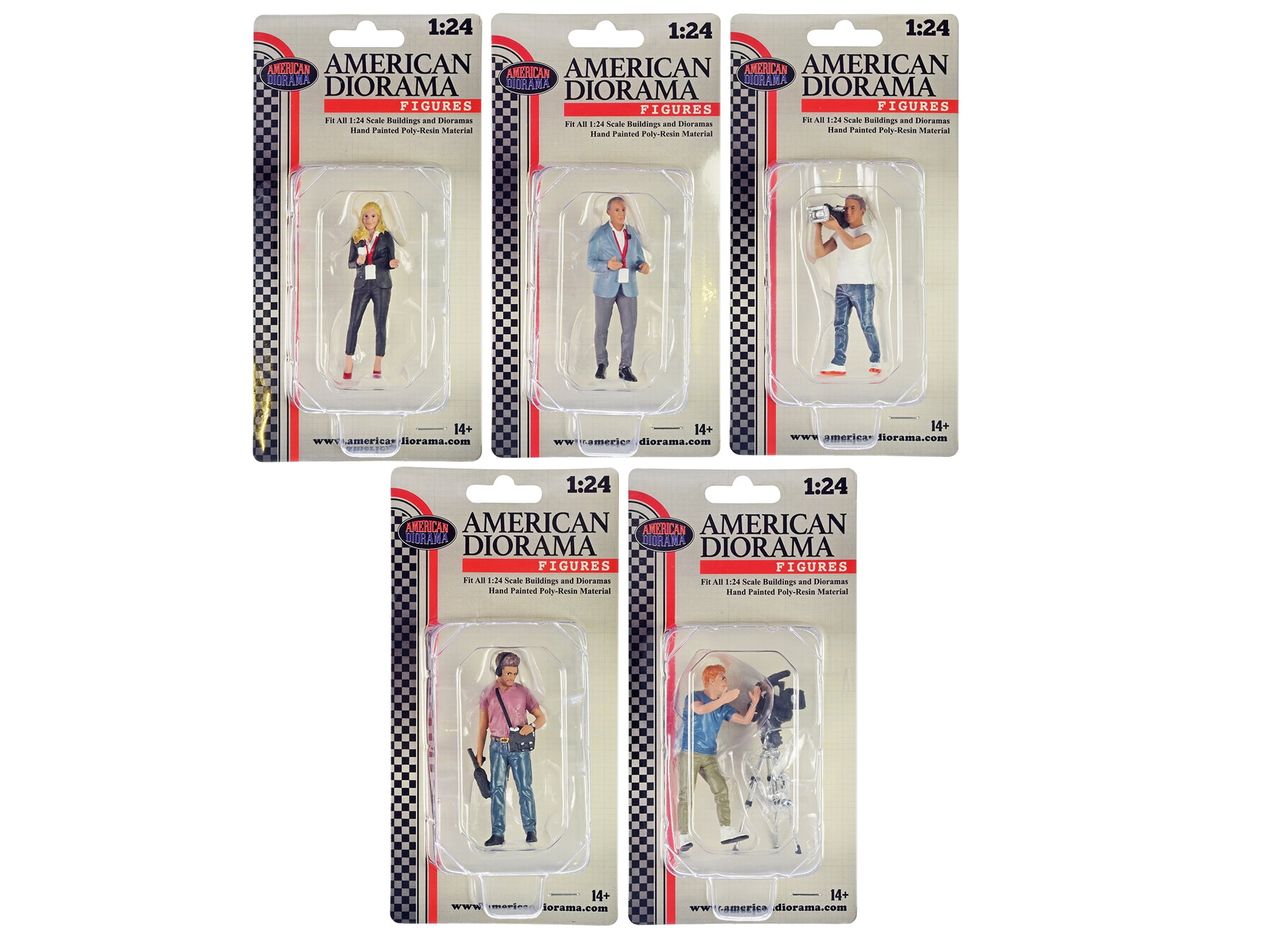 Diecast "On-Air" 6 piece Figures and Accessory Set for 1/24 Scale ...