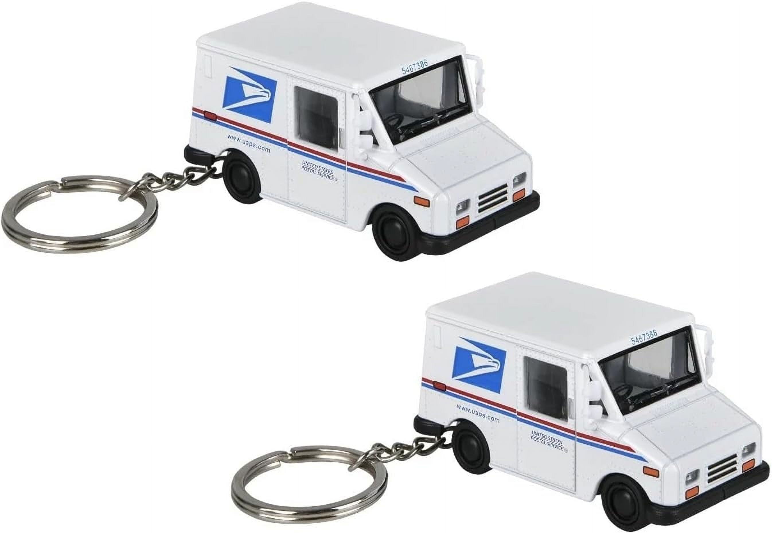 Diecast Pull Back Mini Postal Carrier Truck Keychains (2 Pack) (2.5 ...