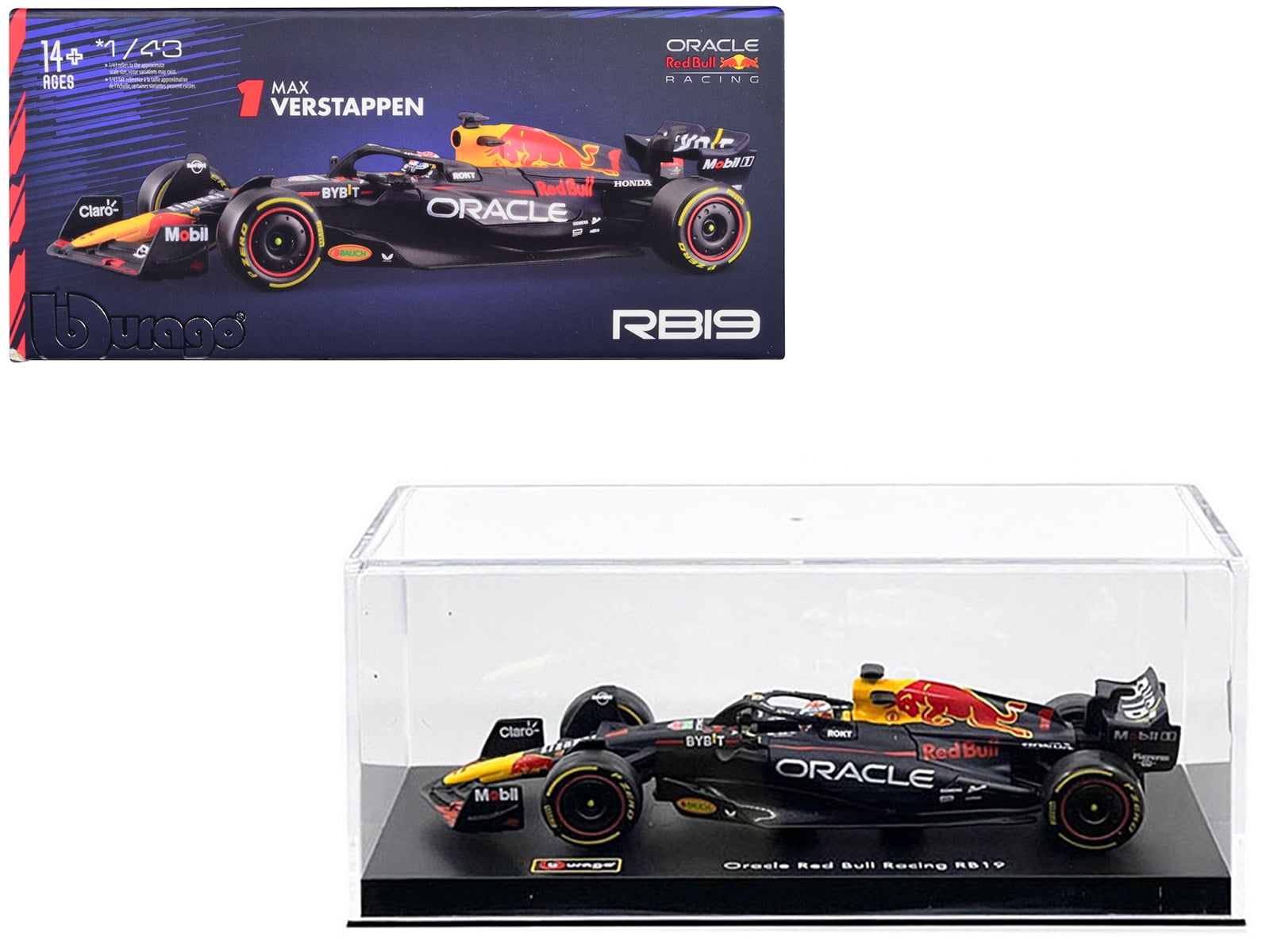 Diecast Red Bull Racing RB19 #1 Max Verstappen "Oracle" Formula One F1 ...