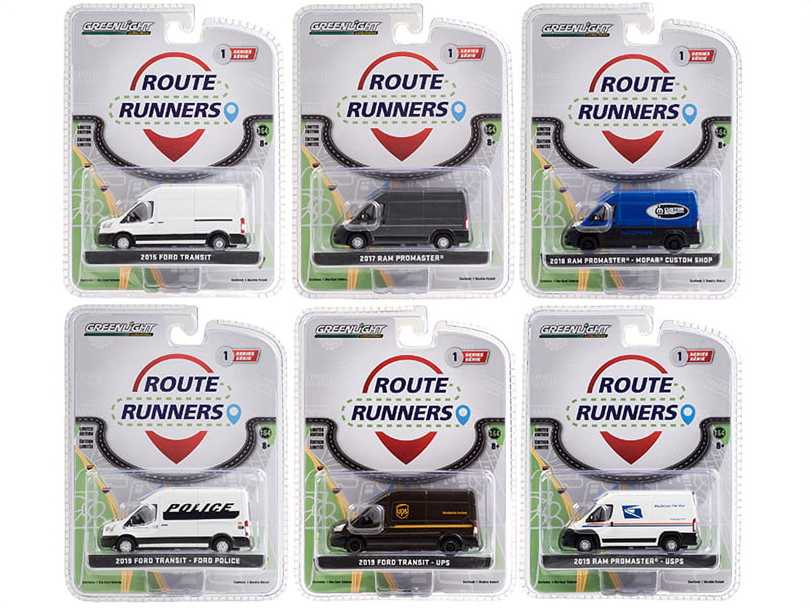 "Route Runners" Set of 6 Vans Series 1 1/64 Diecast Models by ...
