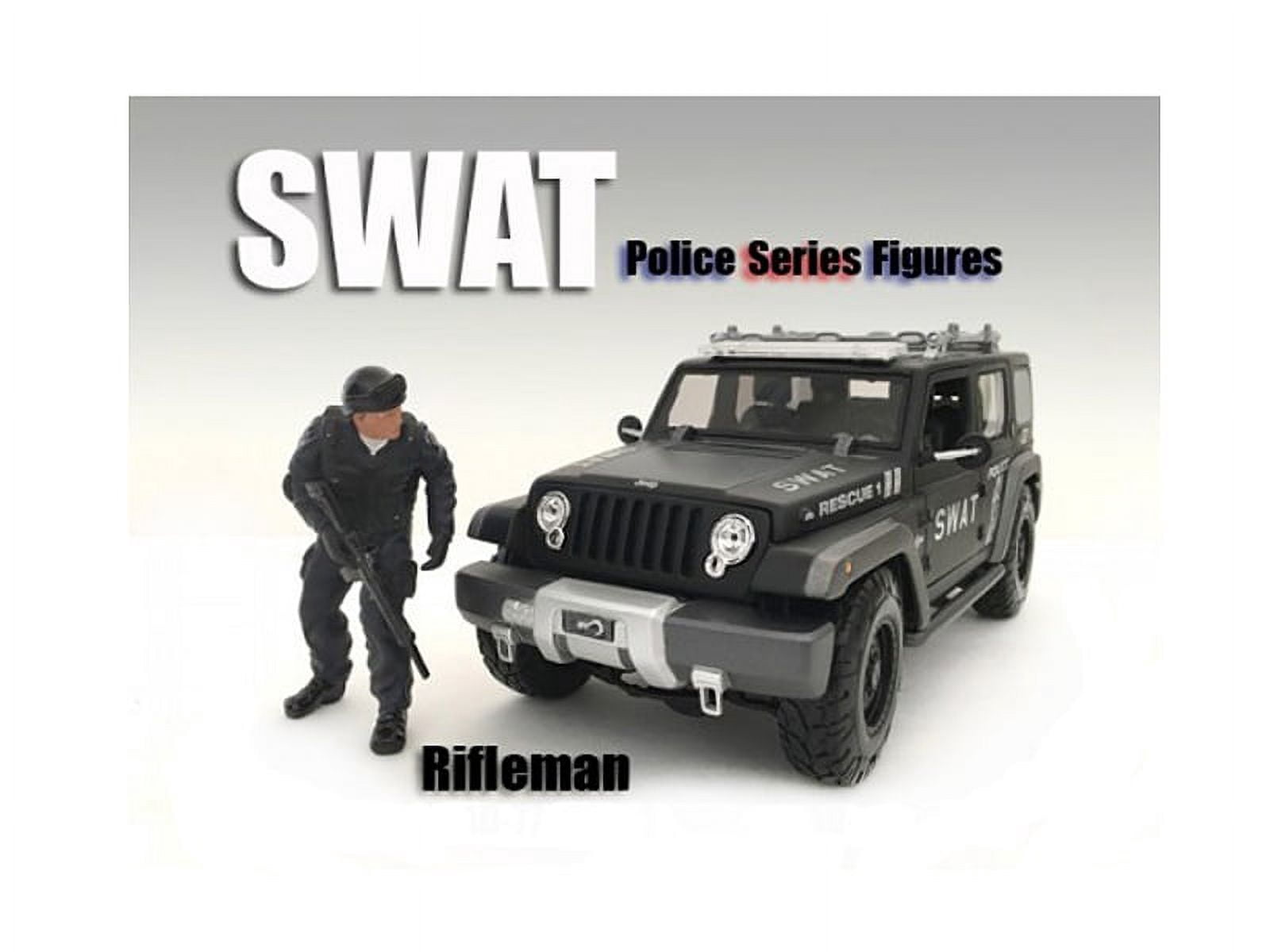 SWAT Team Rifleman Figure For 1:18 Scale Models by American Diorama ...