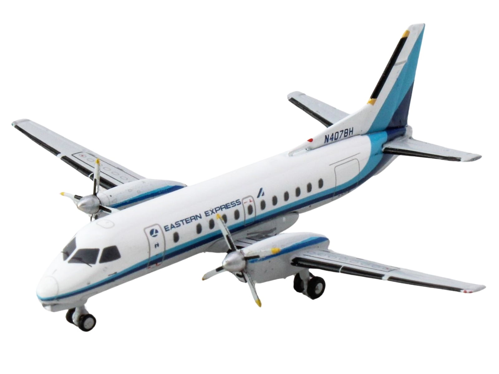 Diecast Saab 340B Commercial Aircraft "Eastern Express" (N407BH) White ...